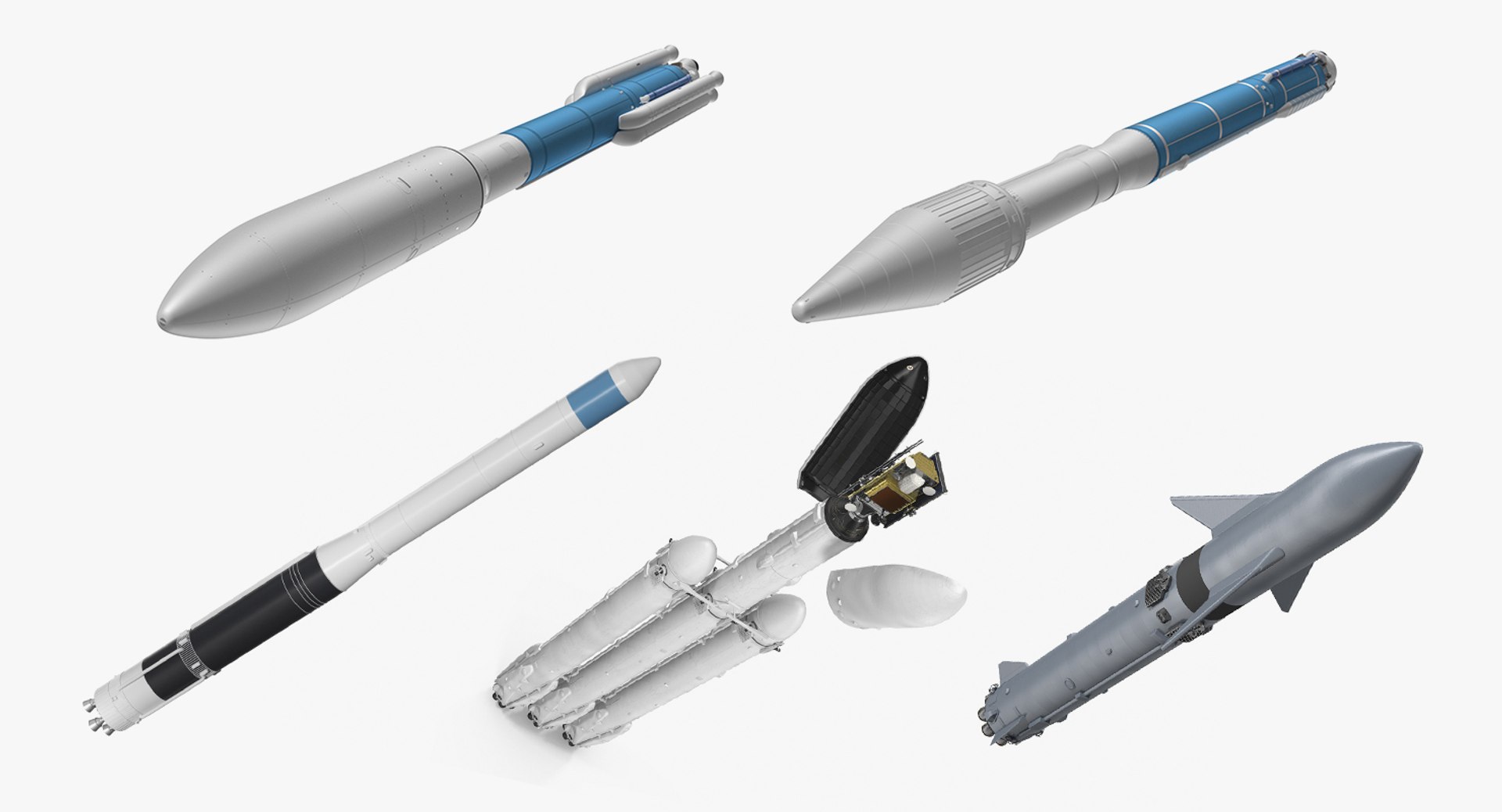 Space launch vehicles 2 3D model - TurboSquid 1620836
