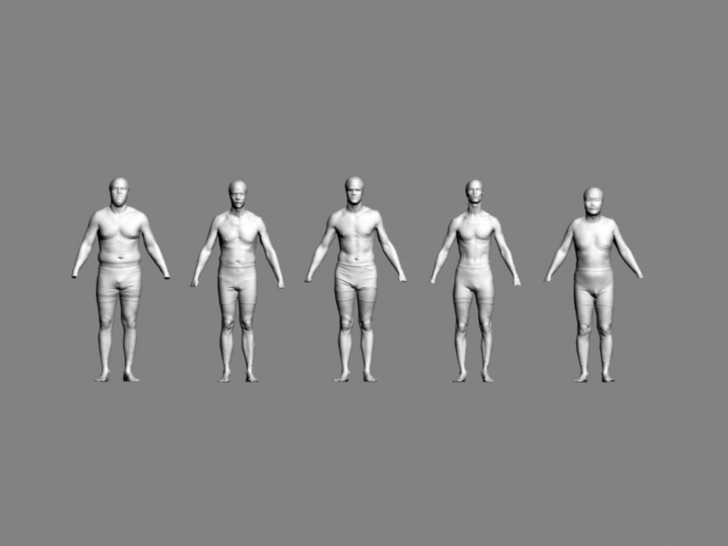 3d Model Mesh Scans Body Types