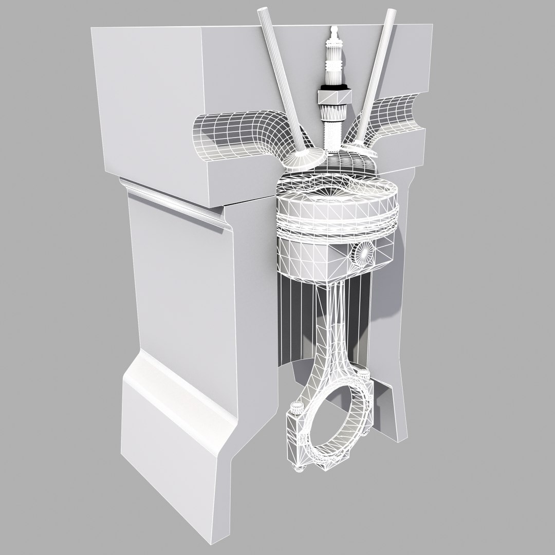 3d Cutaway Piston Engines Animation Model
