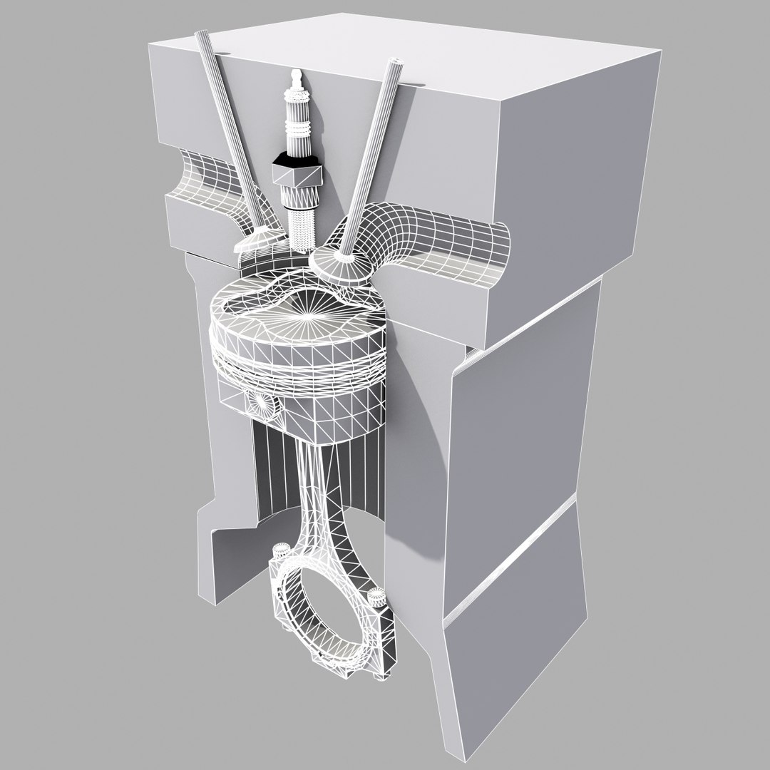 3d Cutaway Piston Engines Animation Model