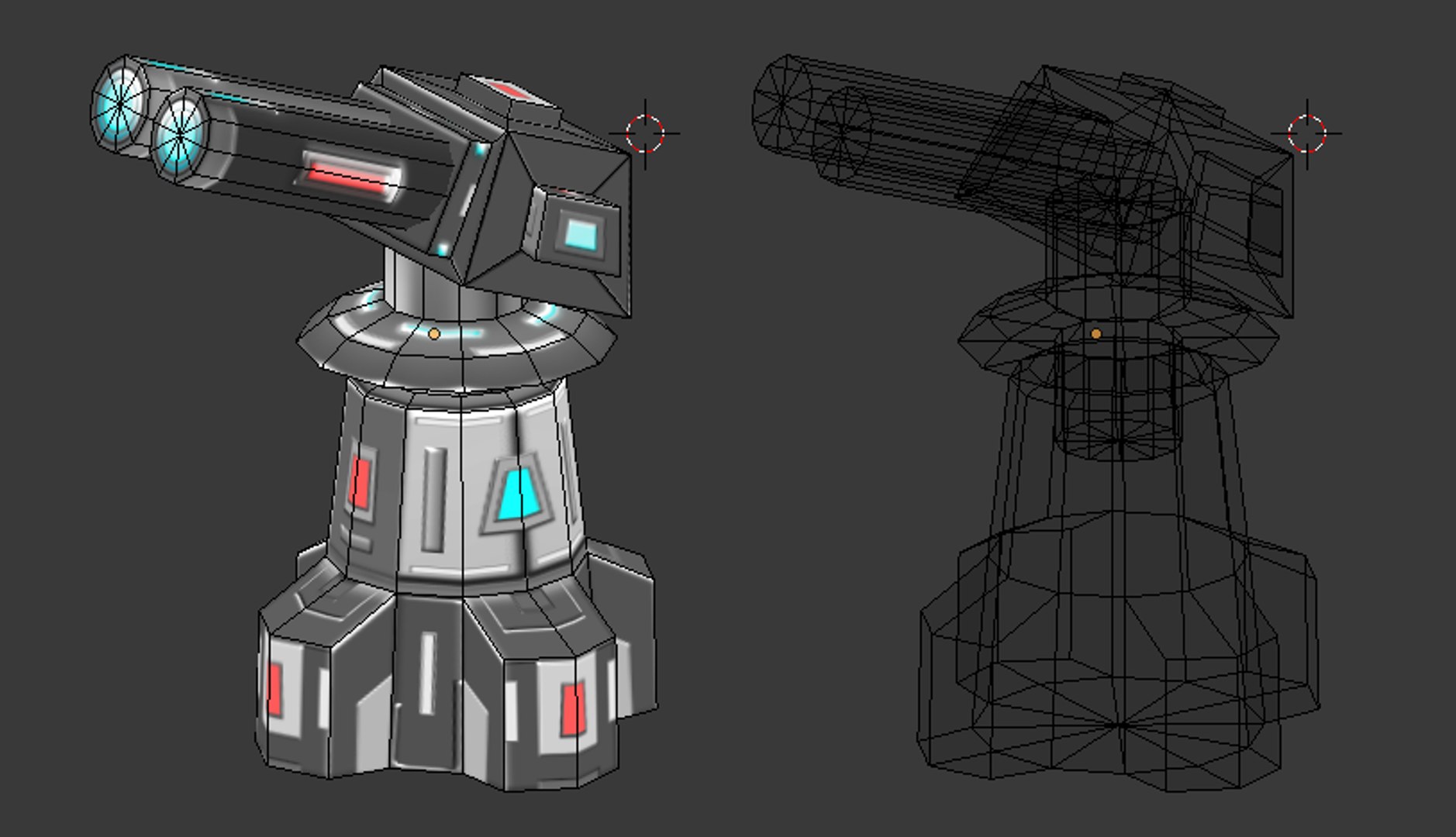 3ds max sci-fi turret