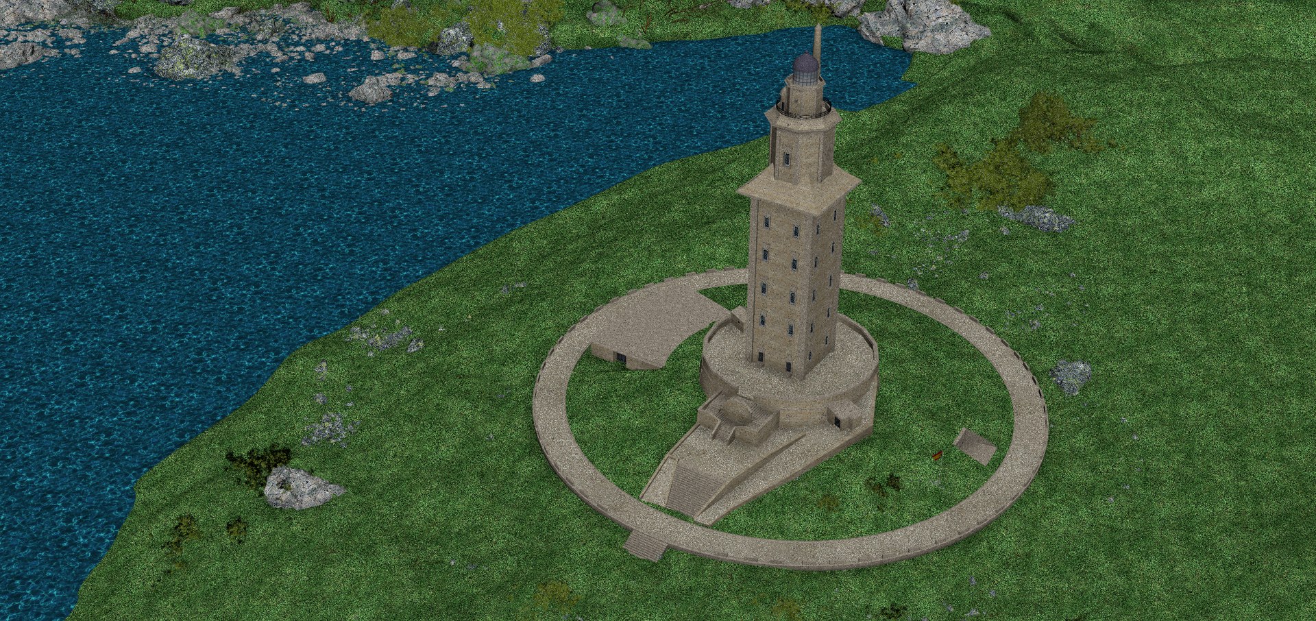 3D Tower Of Hercules Environment - TurboSquid 2212367