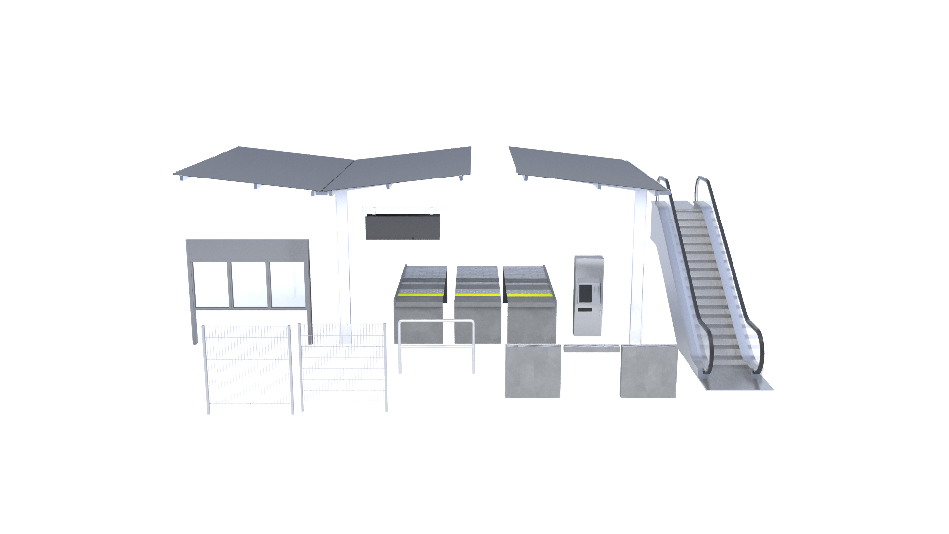 Train Platform Elements Model - TurboSquid 1944728