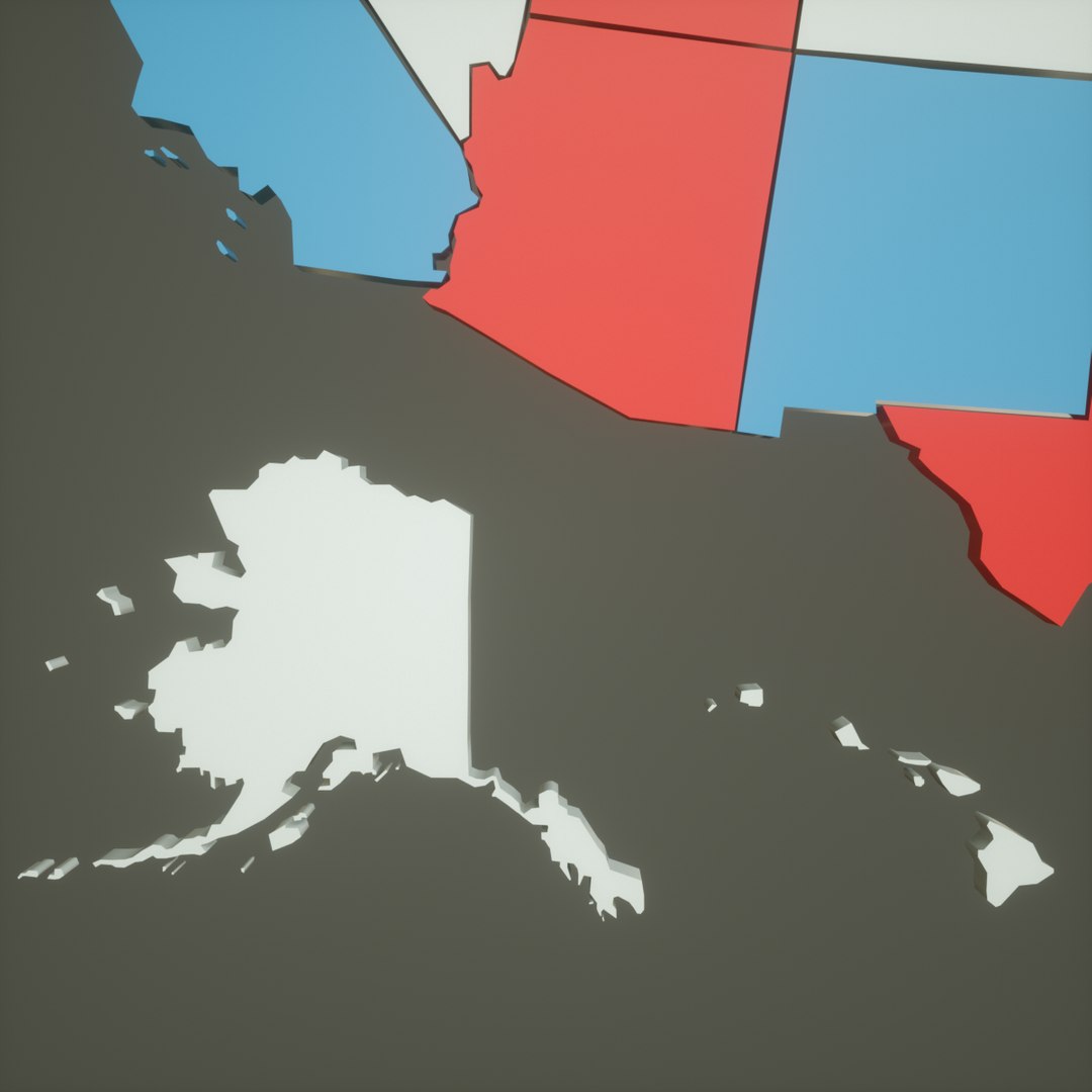 Maps Usa Election 3D Model - TurboSquid 1414721