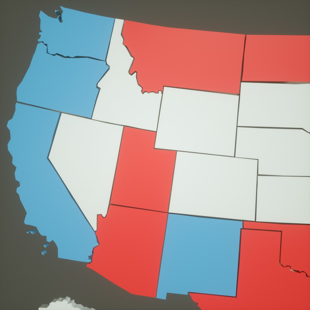 Maps Usa Election 3D Model - TurboSquid 1414721