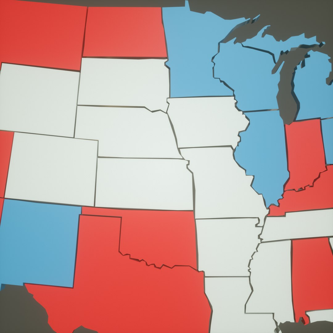 Maps Usa Election 3D Model - TurboSquid 1414721