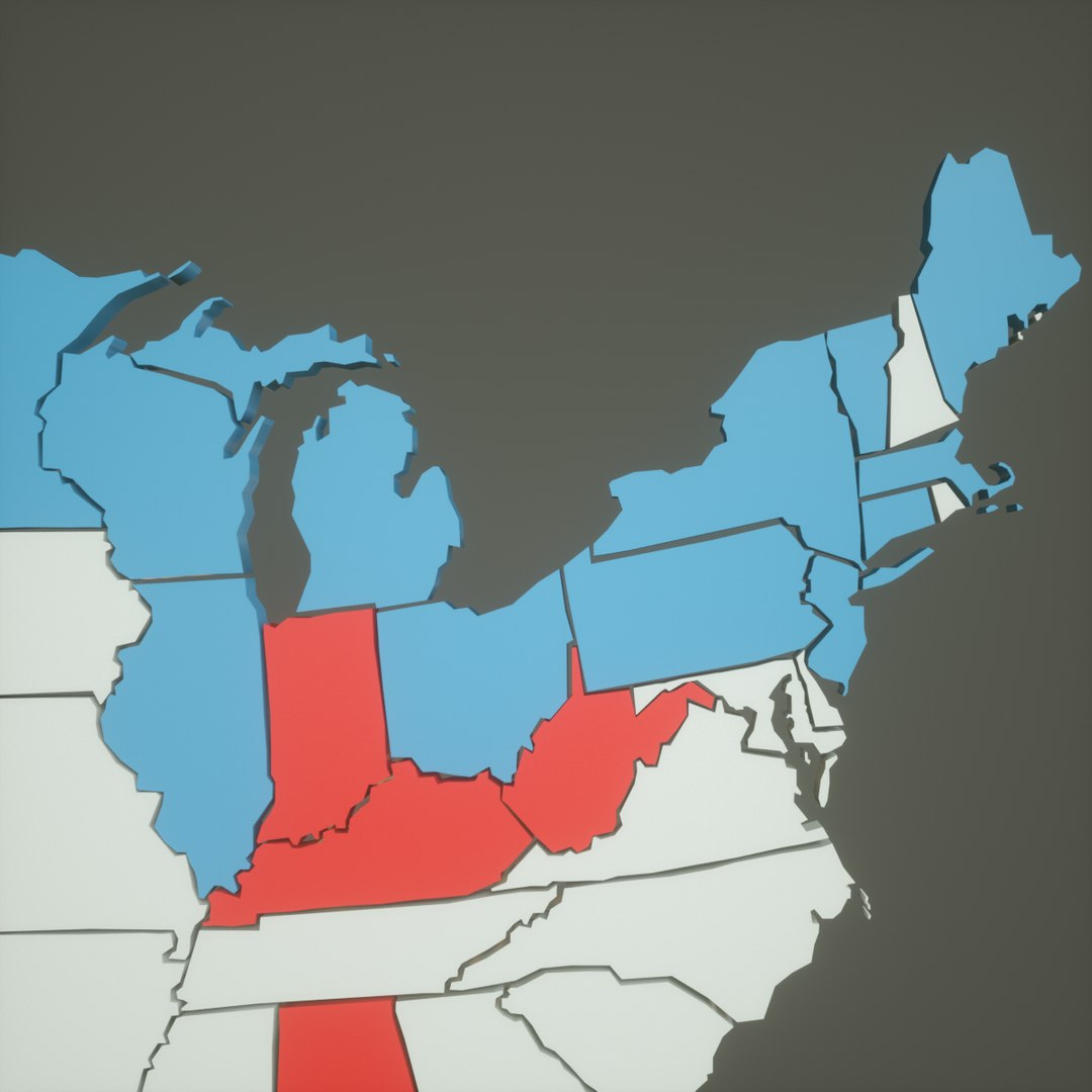 Maps Usa Election 3D Model - TurboSquid 1414721