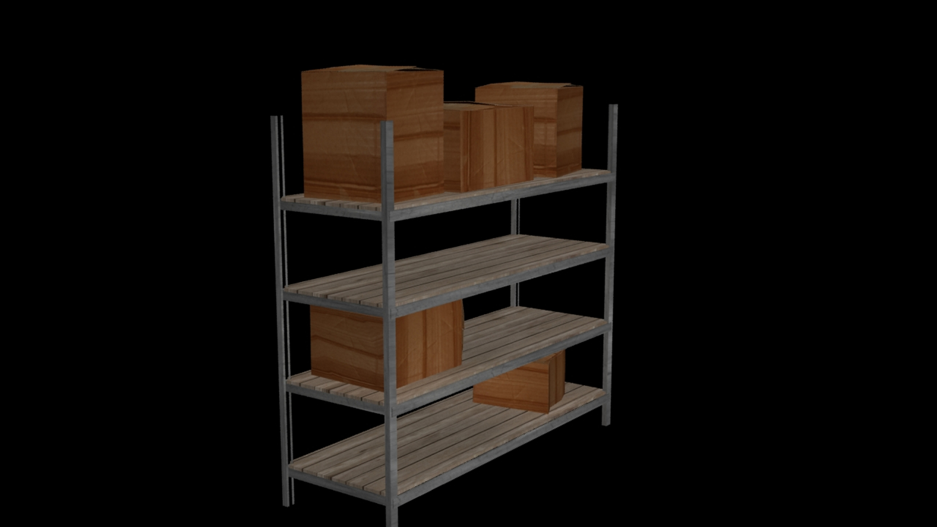 3dsmax metal cardboard boxes