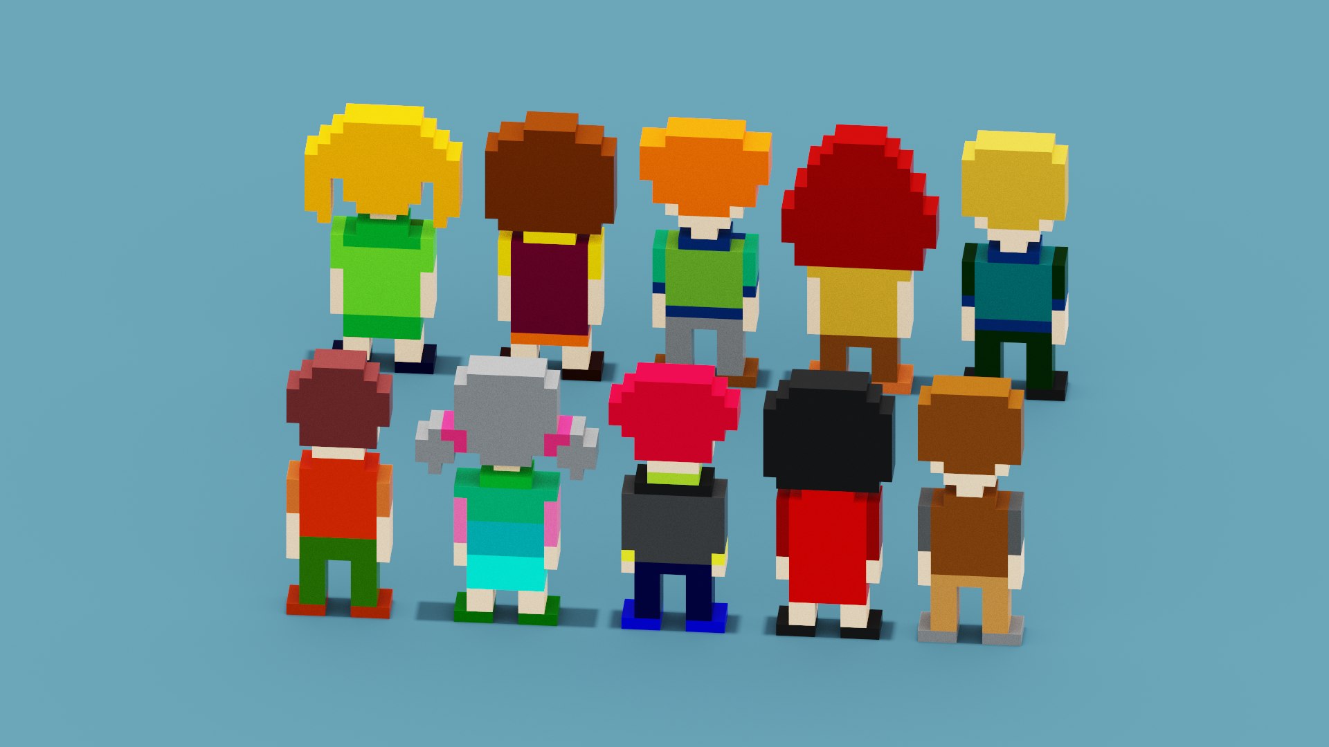 3D NFT Pixel Characters Model - TurboSquid 2026234