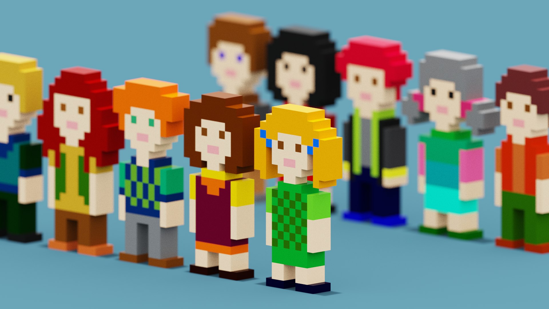 3D NFT Pixel Characters Model - TurboSquid 2026234
