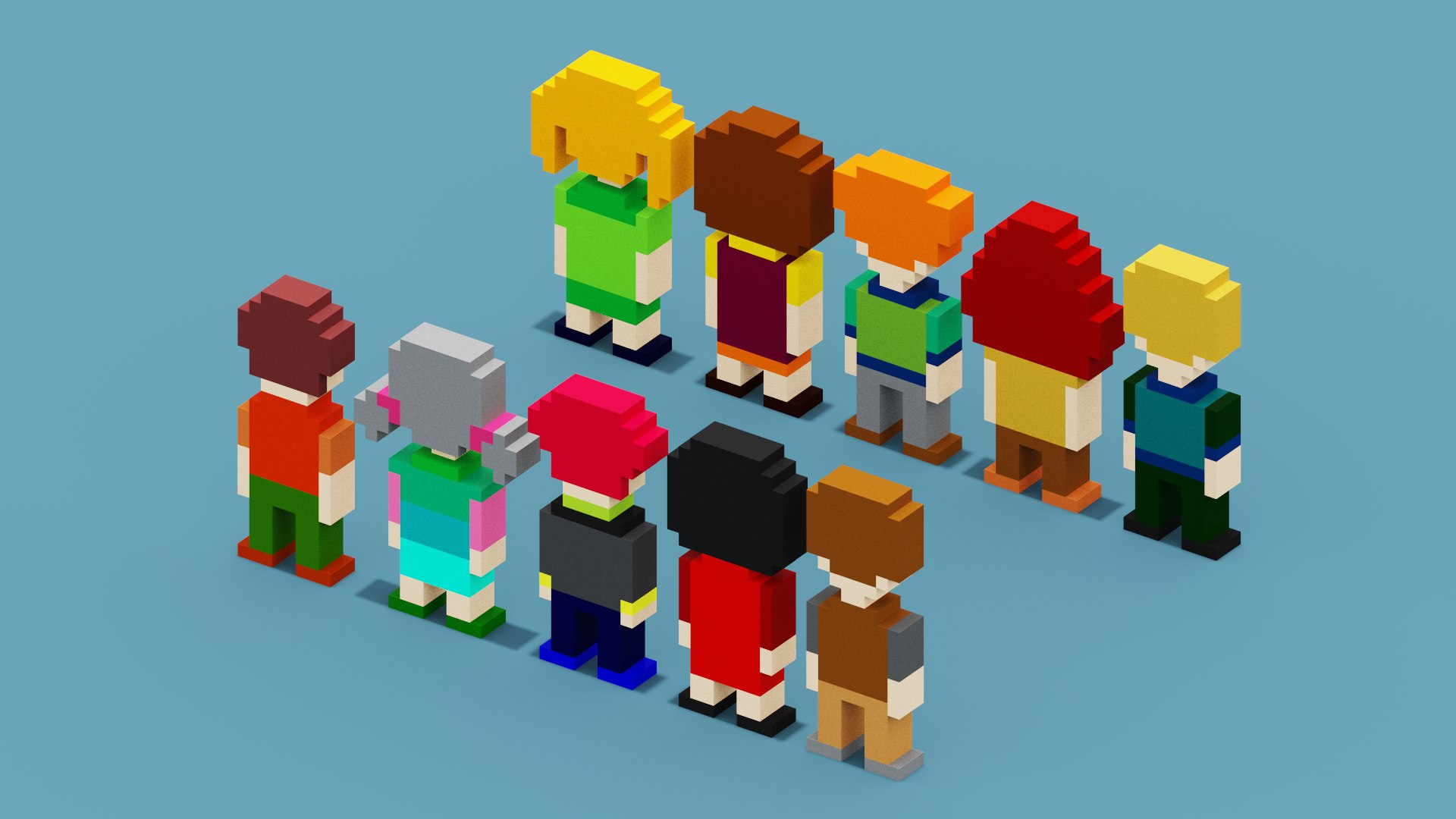 3D NFT Pixel Characters Model - TurboSquid 2026234