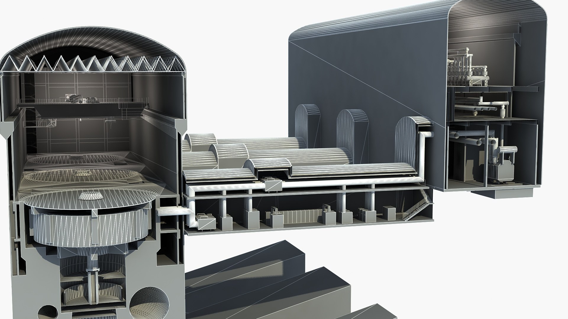 Structure Of Hydropower Station 3D Model - TurboSquid 2382232