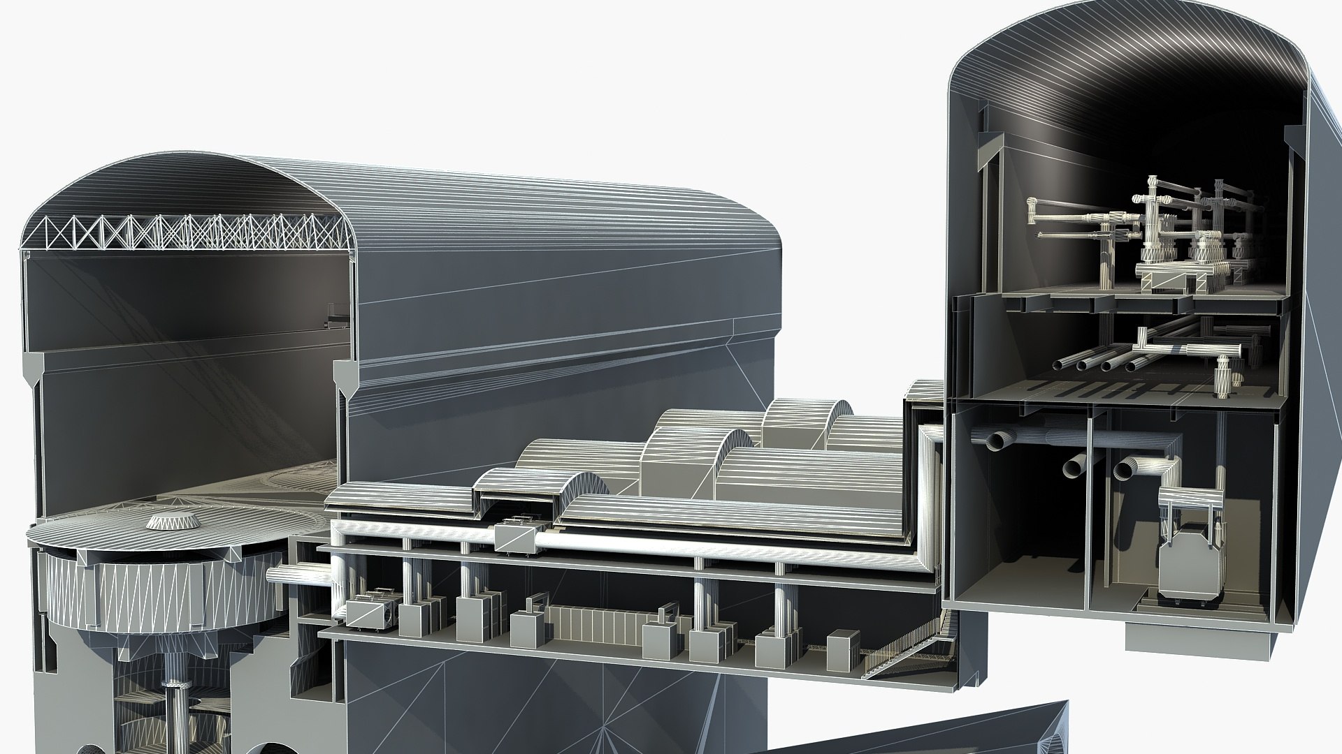 Structure Of Hydropower Station 3D Model - TurboSquid 2382232