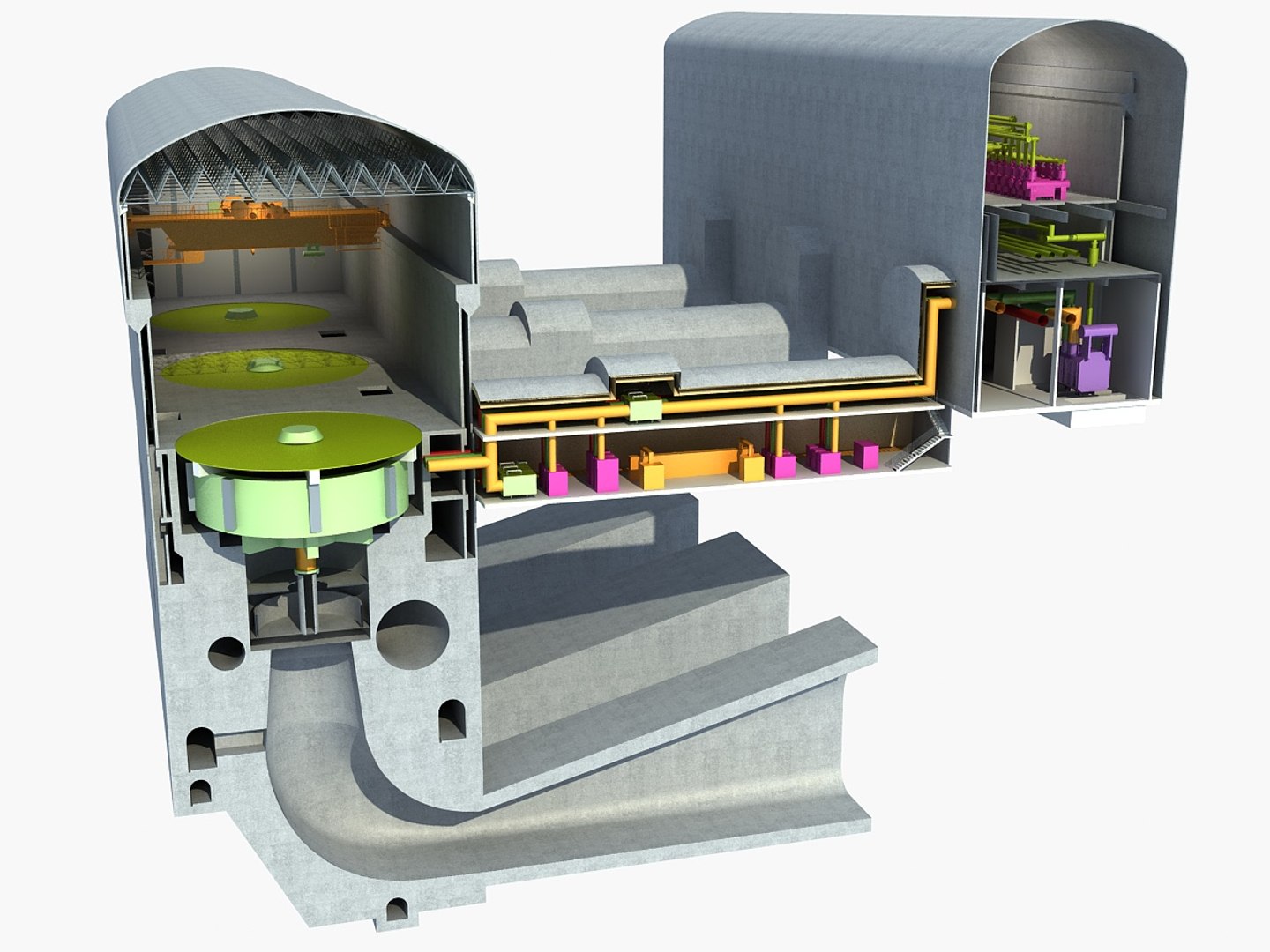 Structure Of Hydropower Station 3D Model - TurboSquid 2382232