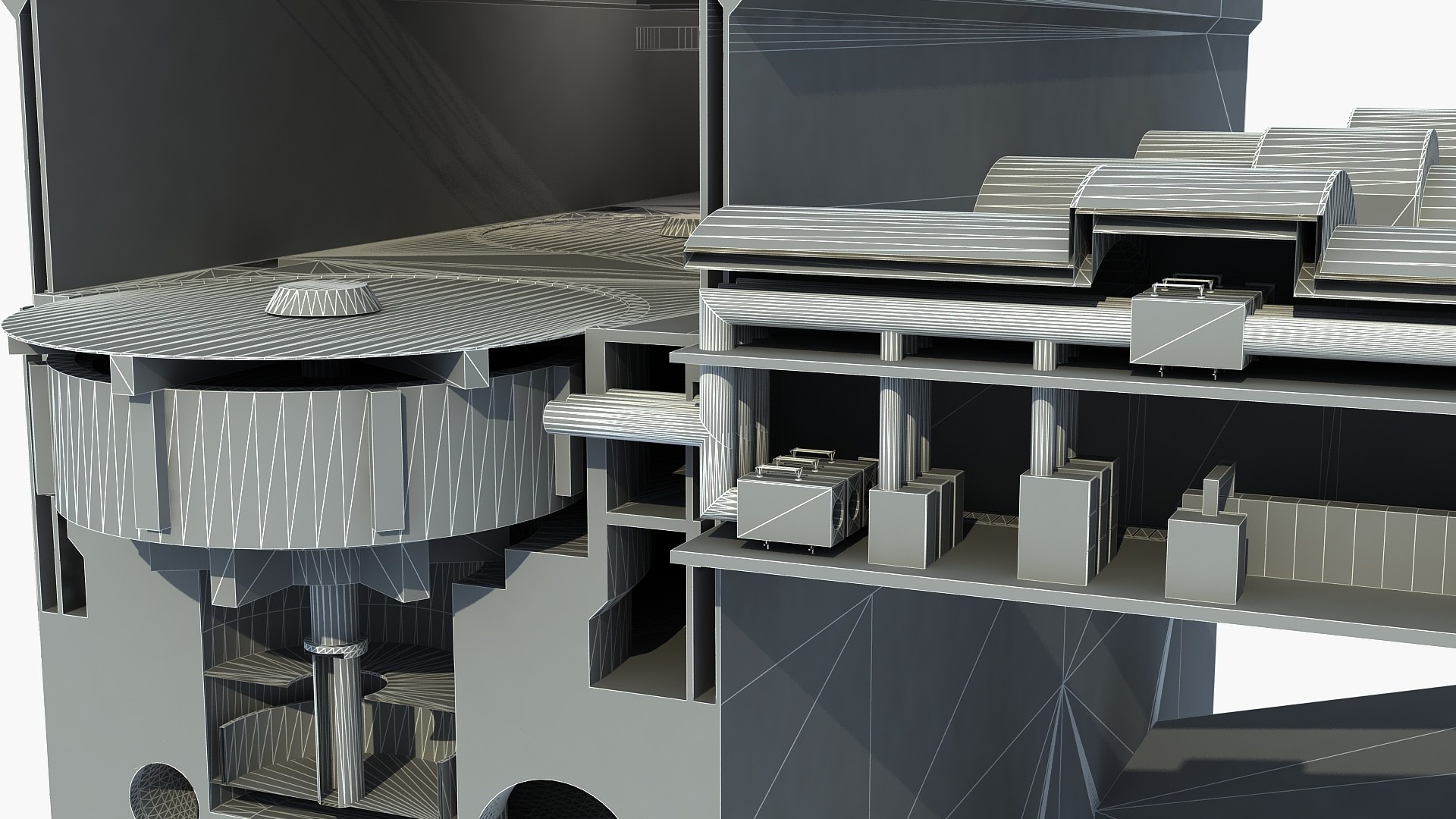 Structure Of Hydropower Station 3D Model - TurboSquid 2382232