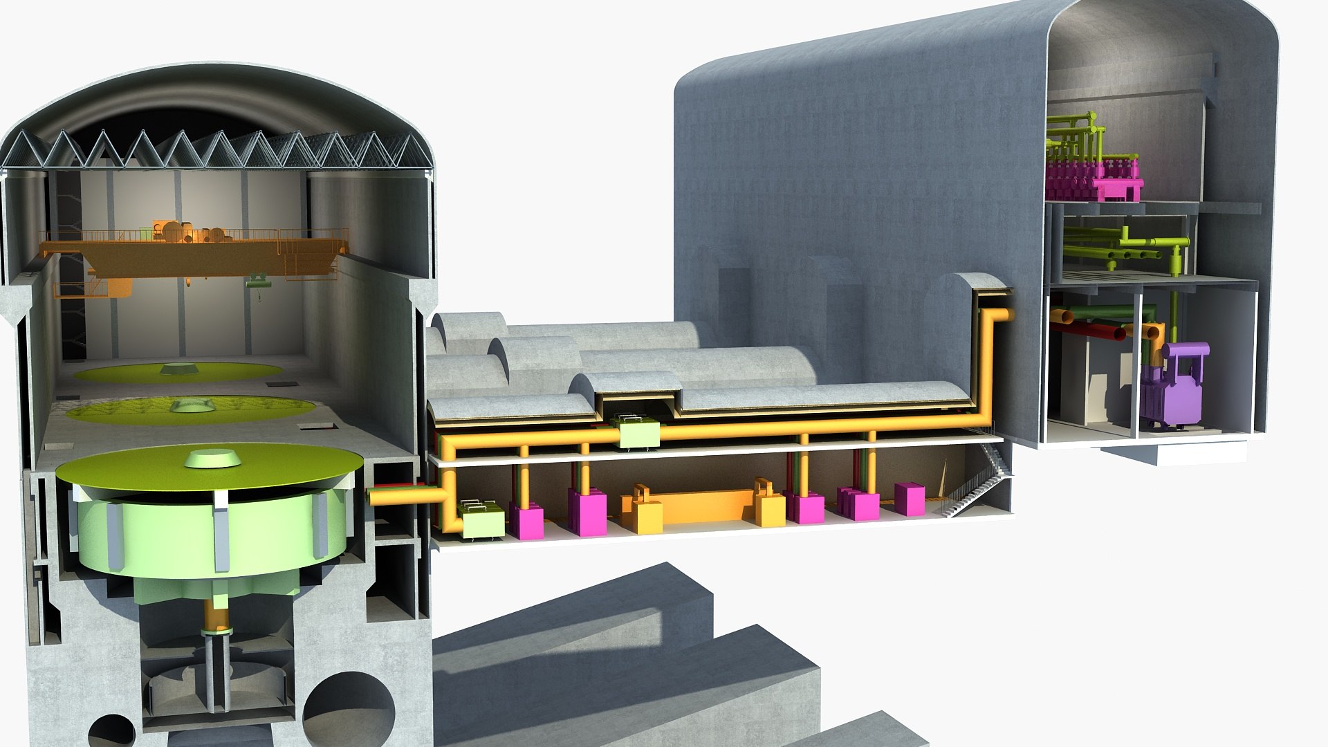 Structure Of Hydropower Station 3D Model - TurboSquid 2382232