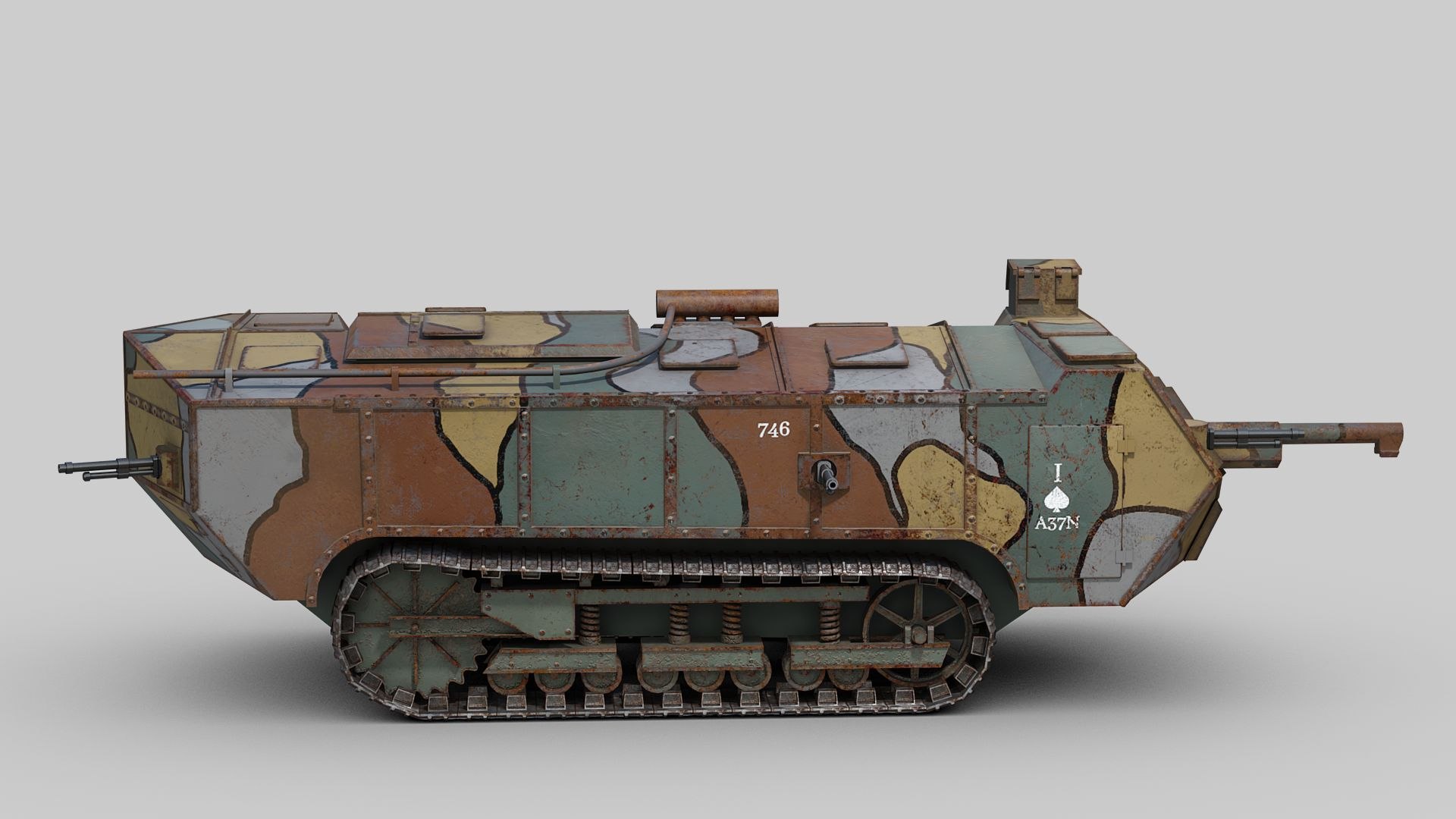 Saint Chamond Tank Model - TurboSquid 1942359