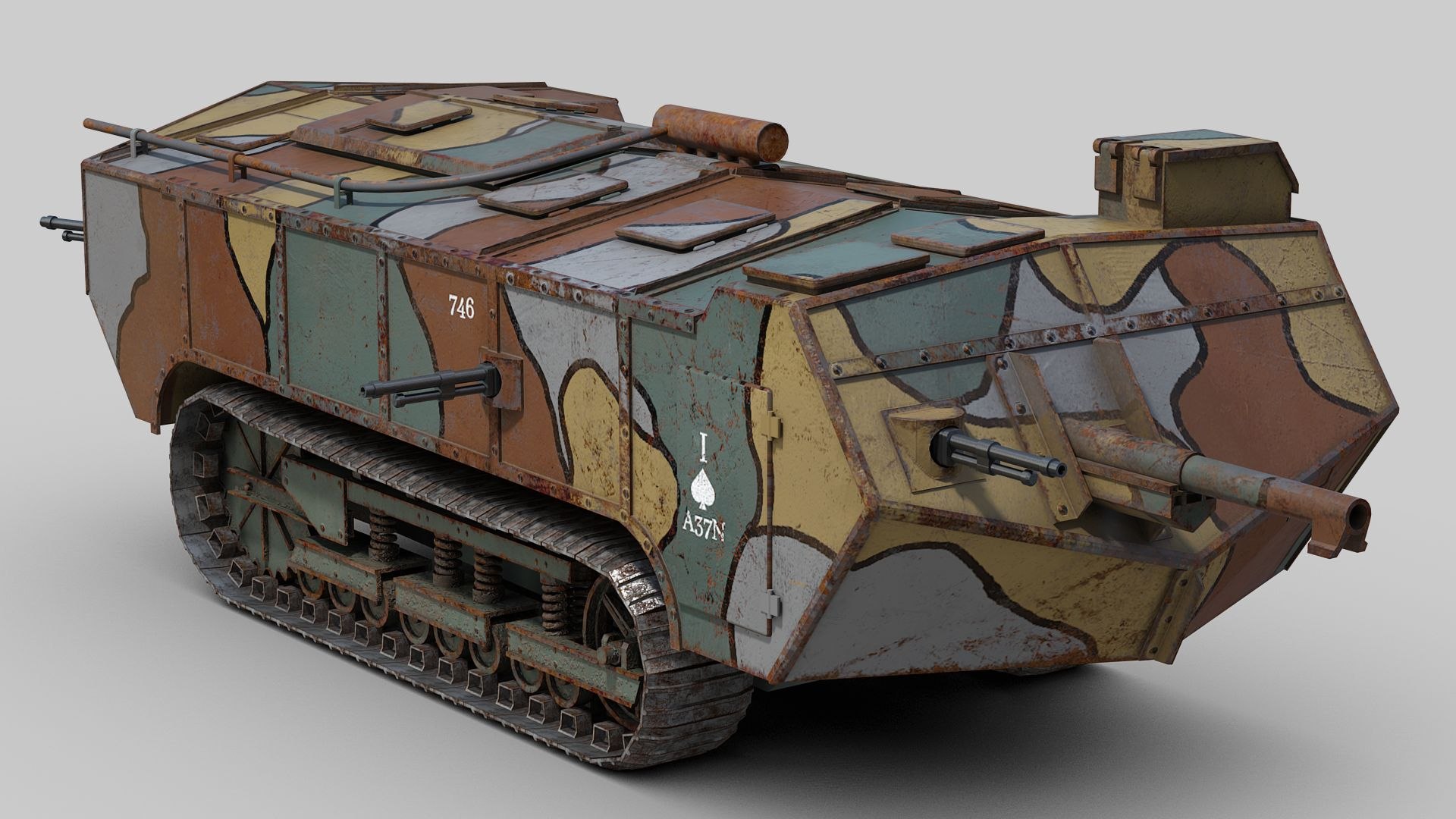 Saint Chamond Tank Model - TurboSquid 1942359