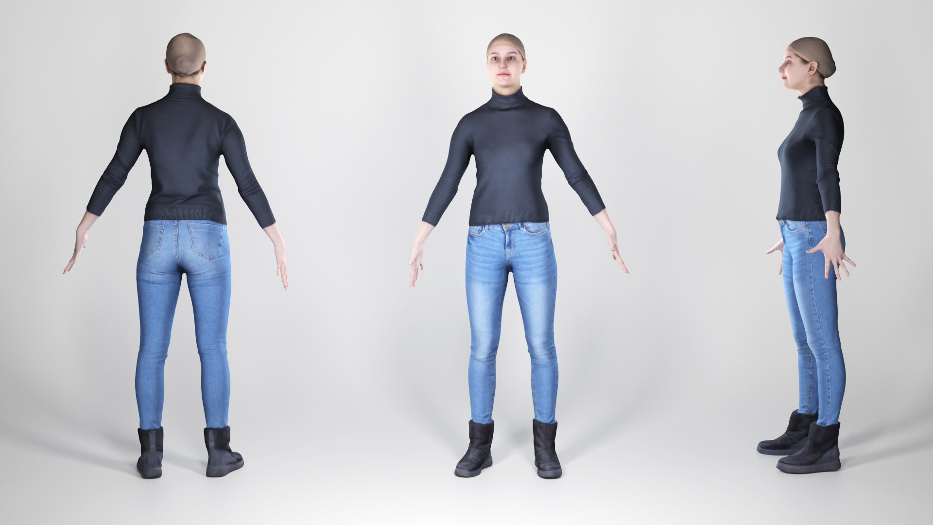 Photogrammetry Young Woman Casual 3D Model - TurboSquid 1550171