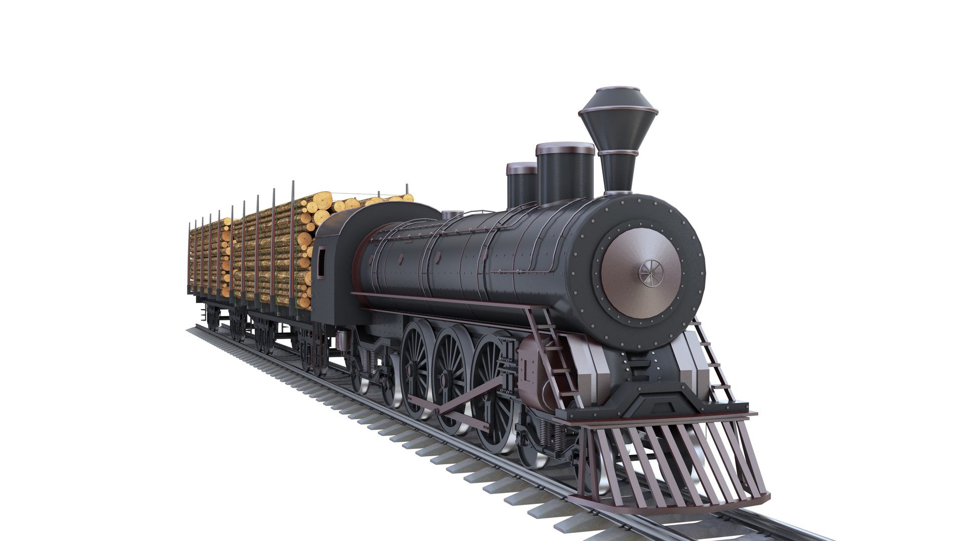3D Logs Train Model - TurboSquid 1782734