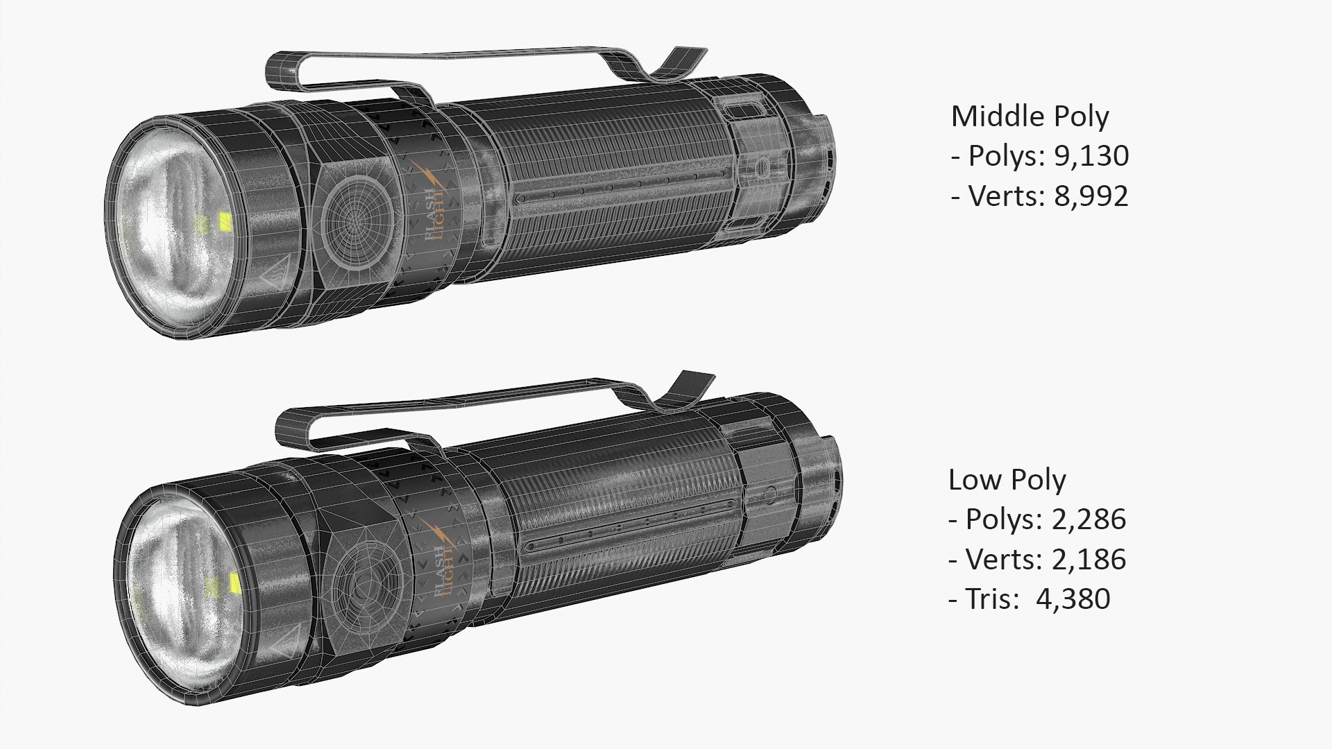 3D Hiking Flashlight - Middle Poly - Low Poly Model - TurboSquid 1837132