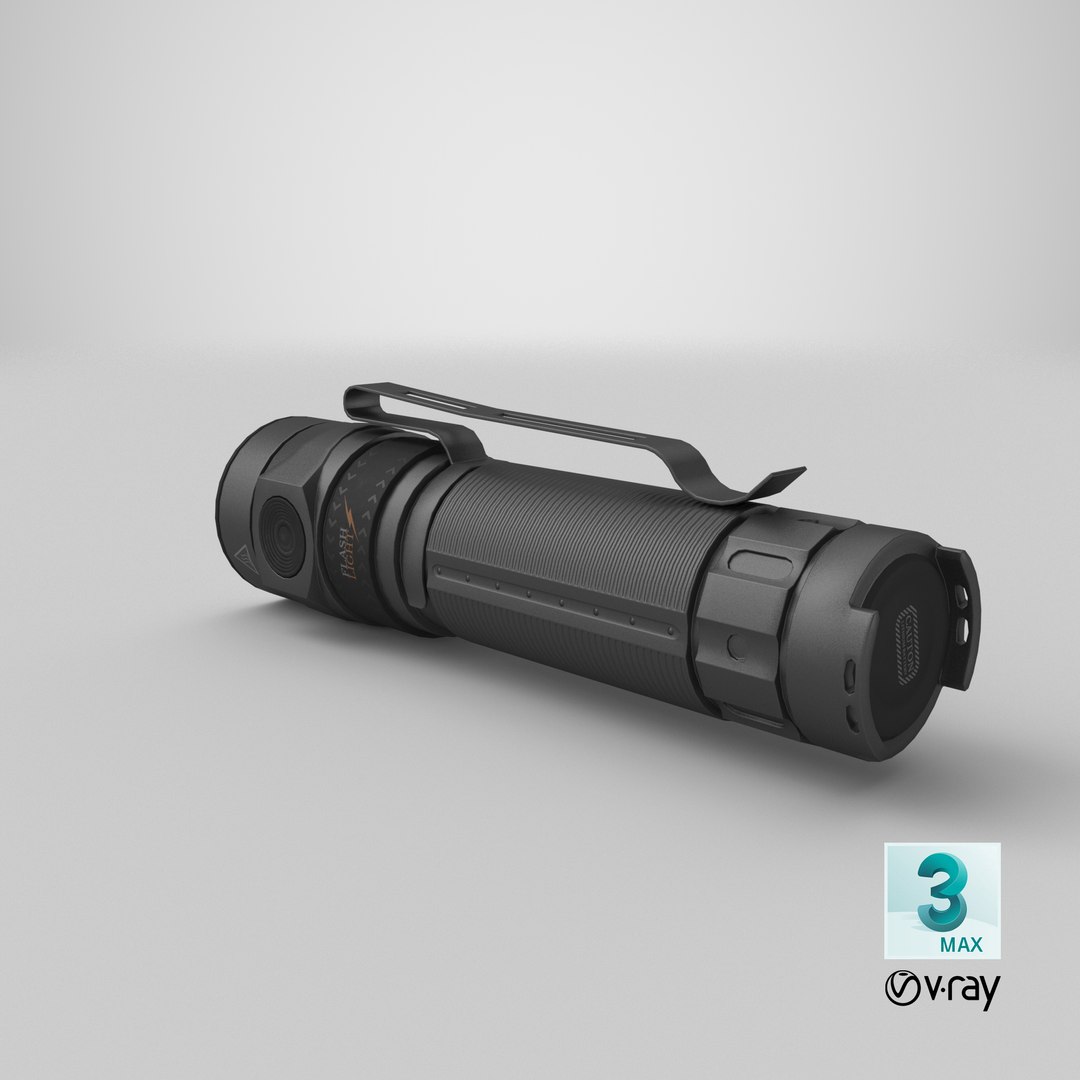 3D Hiking Flashlight - Middle Poly - Low Poly model - TurboSquid 1837132