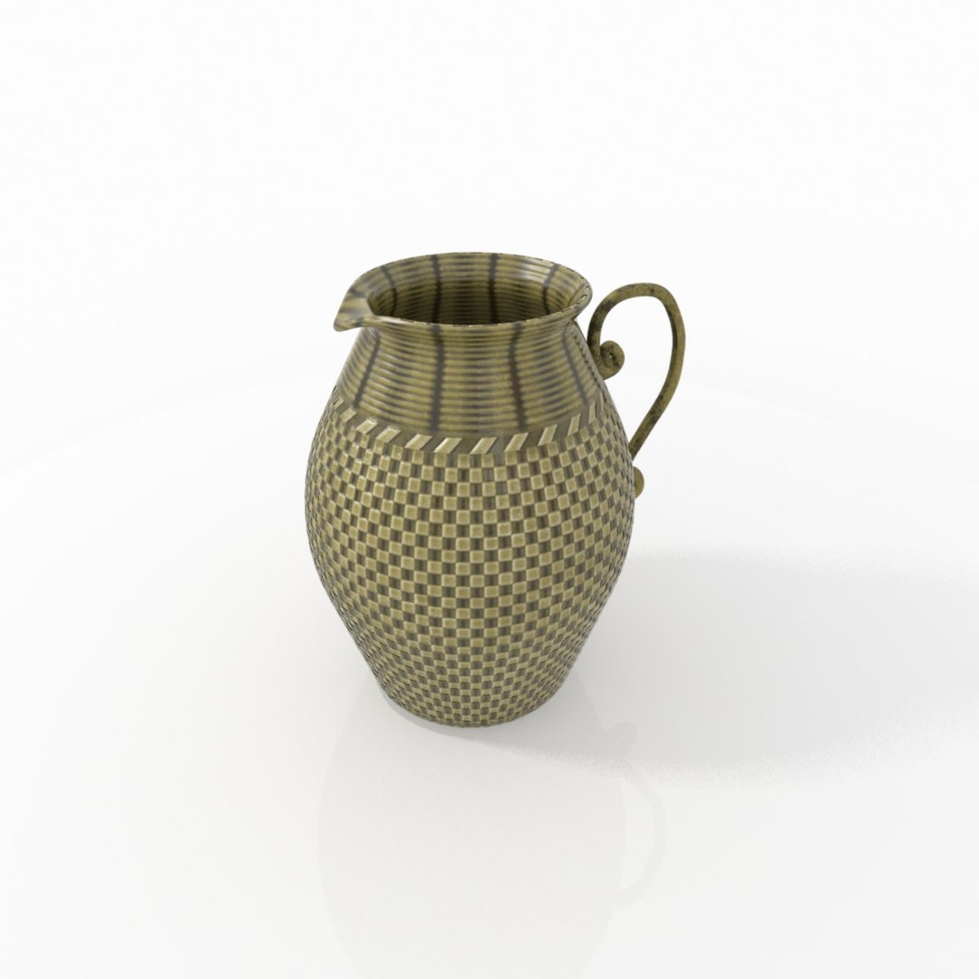 3d model pitcher v-ray