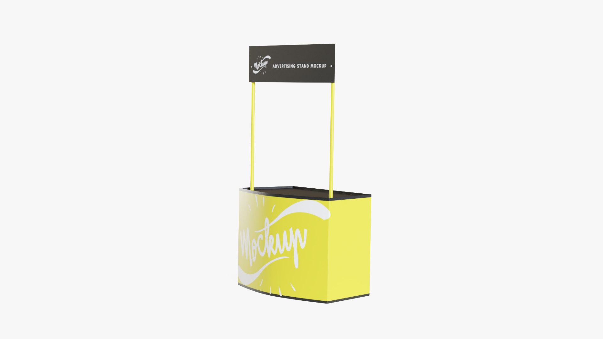 3D Mockup Advertising Stand Model - TurboSquid 1671550