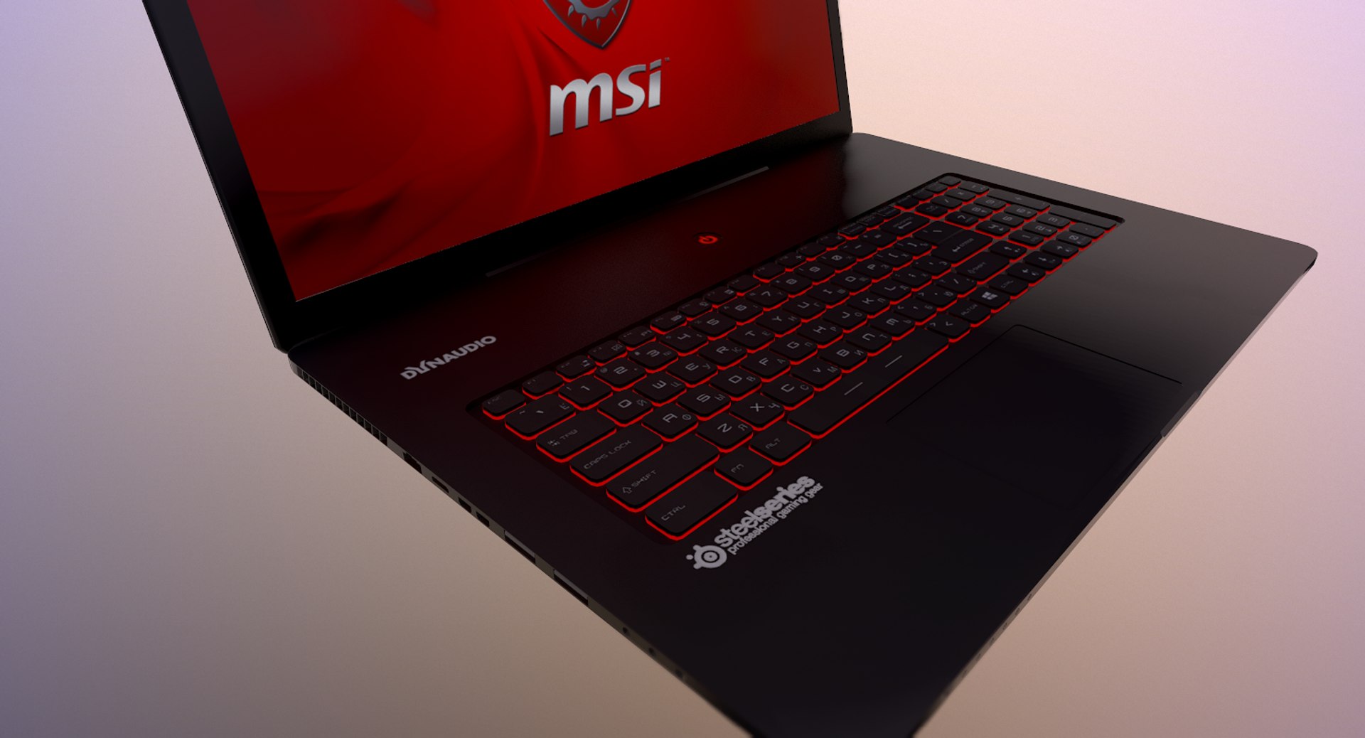 3d Model Of Msi Black Laptop