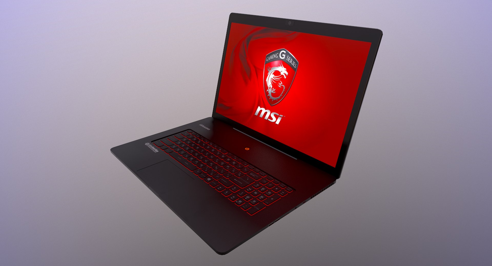 3d Model Of Msi Black Laptop