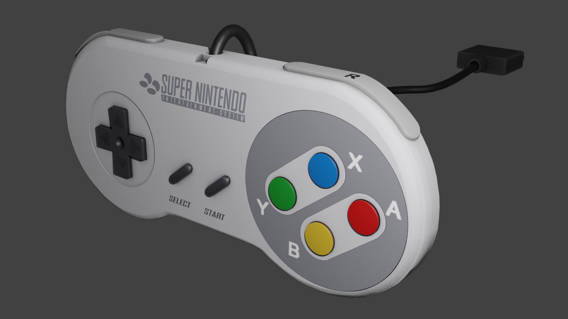 Snes Controller 3D Model - TurboSquid 1589410