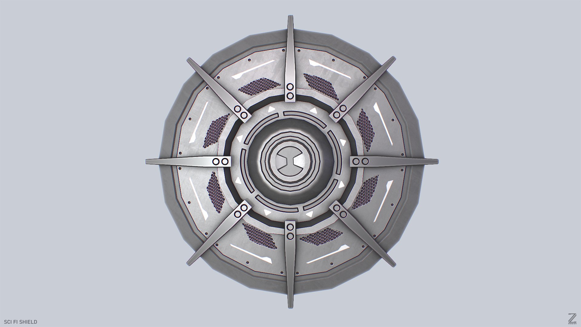 3D Sci fi shield model - TurboSquid 2166649