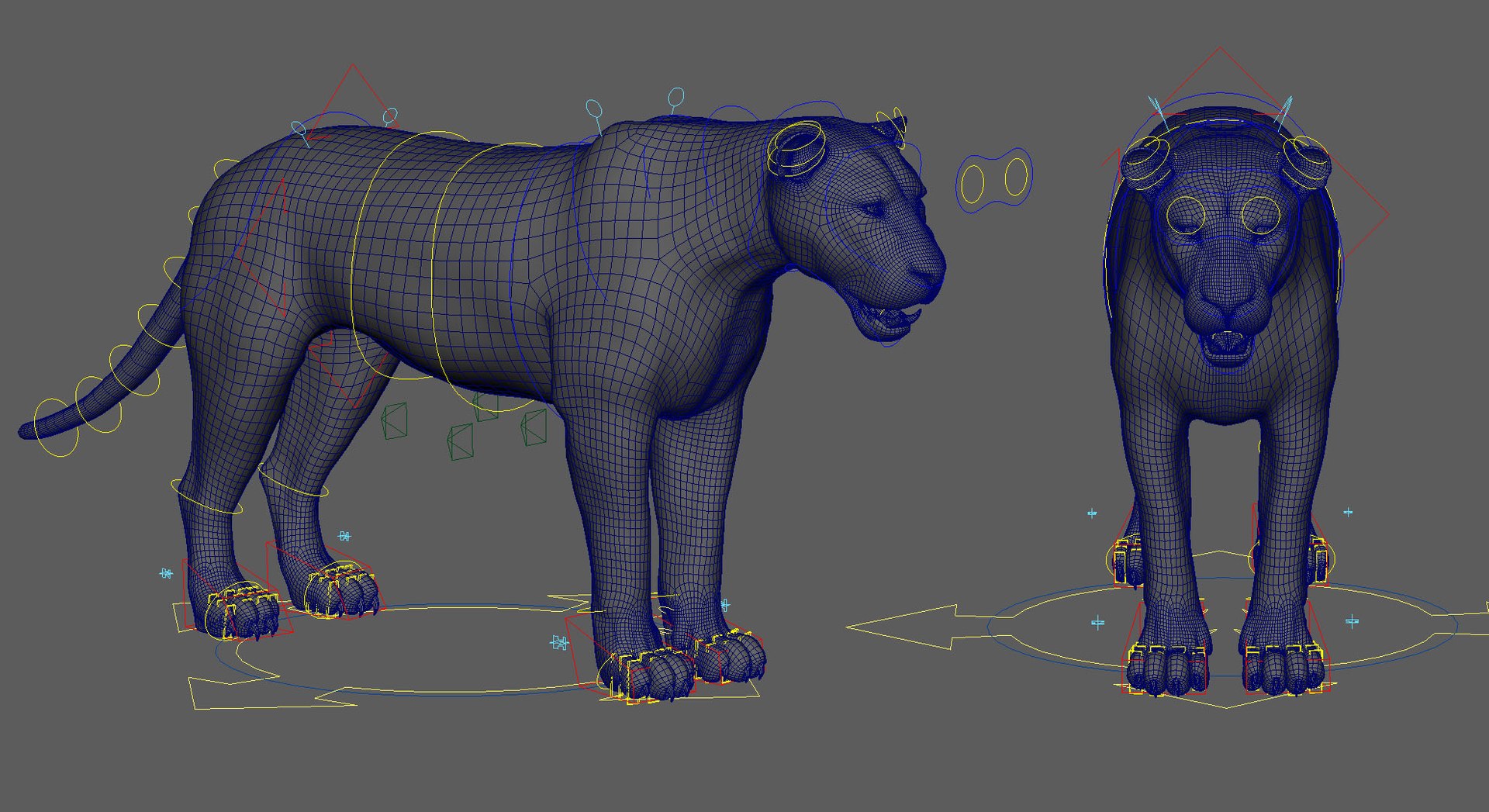Lion Rigged Fur Model - TurboSquid 1479782