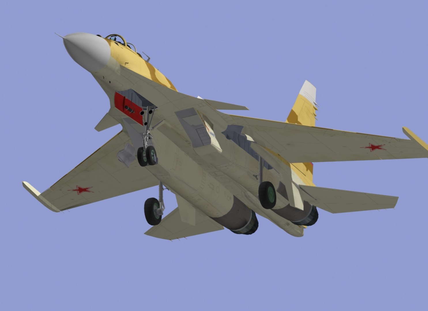Su-37 Flanker Superflanker 3d Model