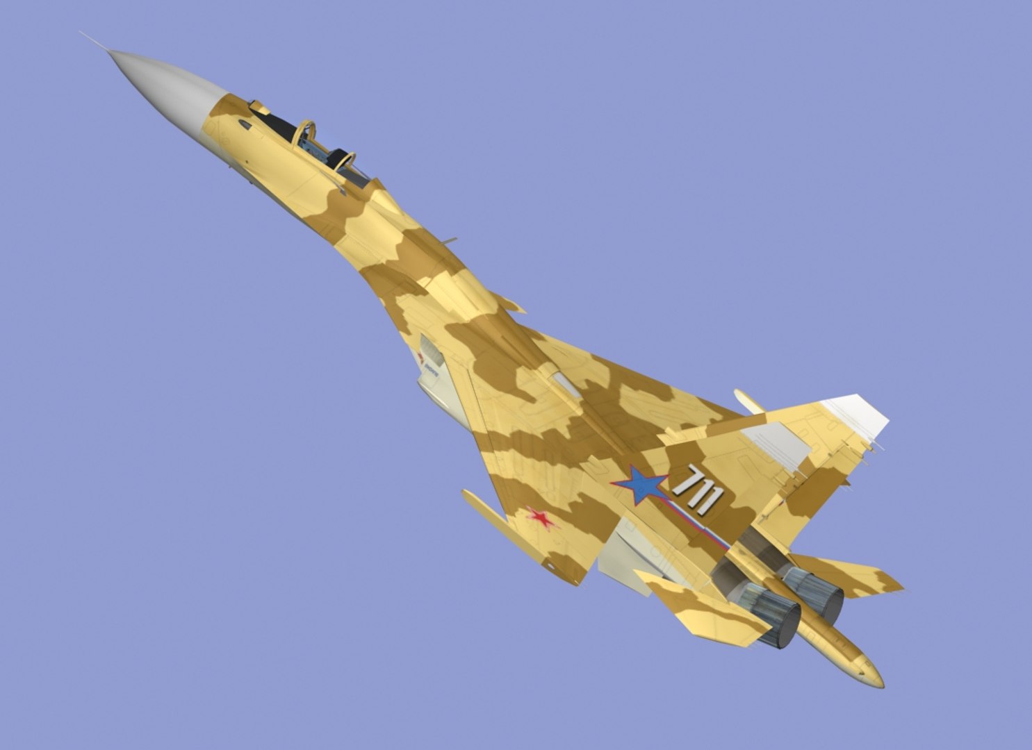 Su-37 Flanker Superflanker 3d Model