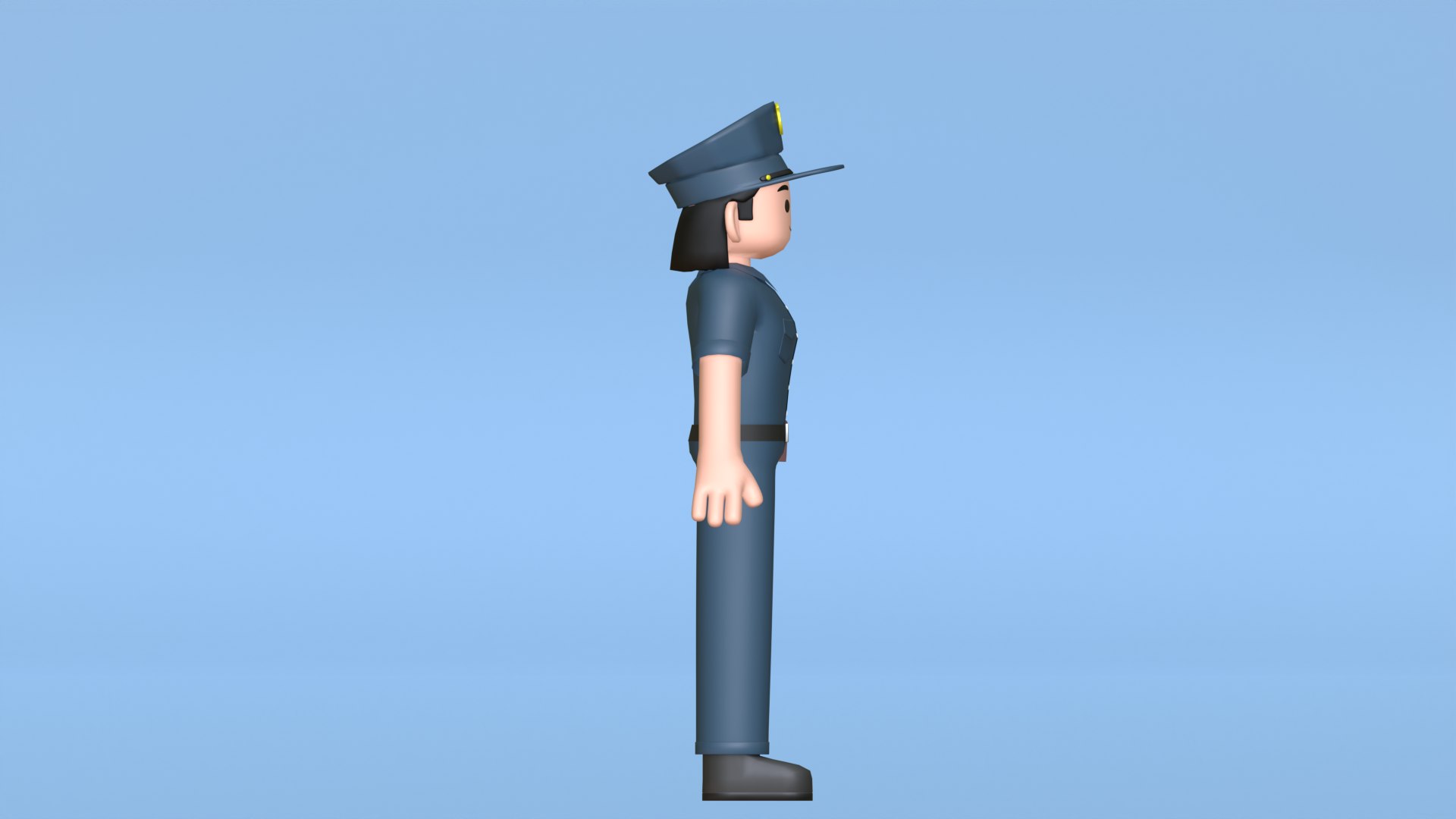 3D Minimal Female Police Cartoon Character - TurboSquid 2173848