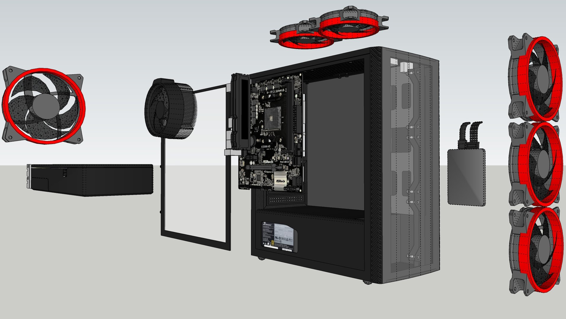 Gaming PC 3D model - TurboSquid 1811513