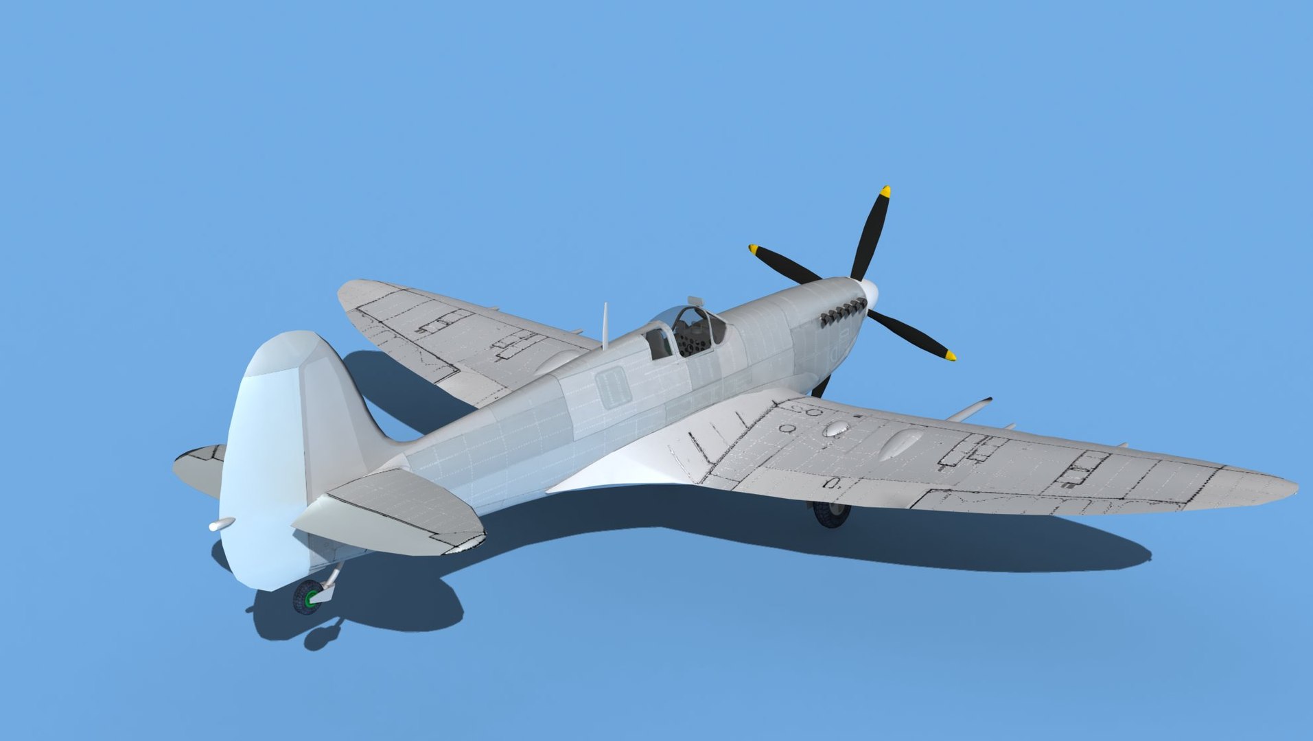Supermarine Spitfire Mk IXb V00 3D Model - TurboSquid 1756958