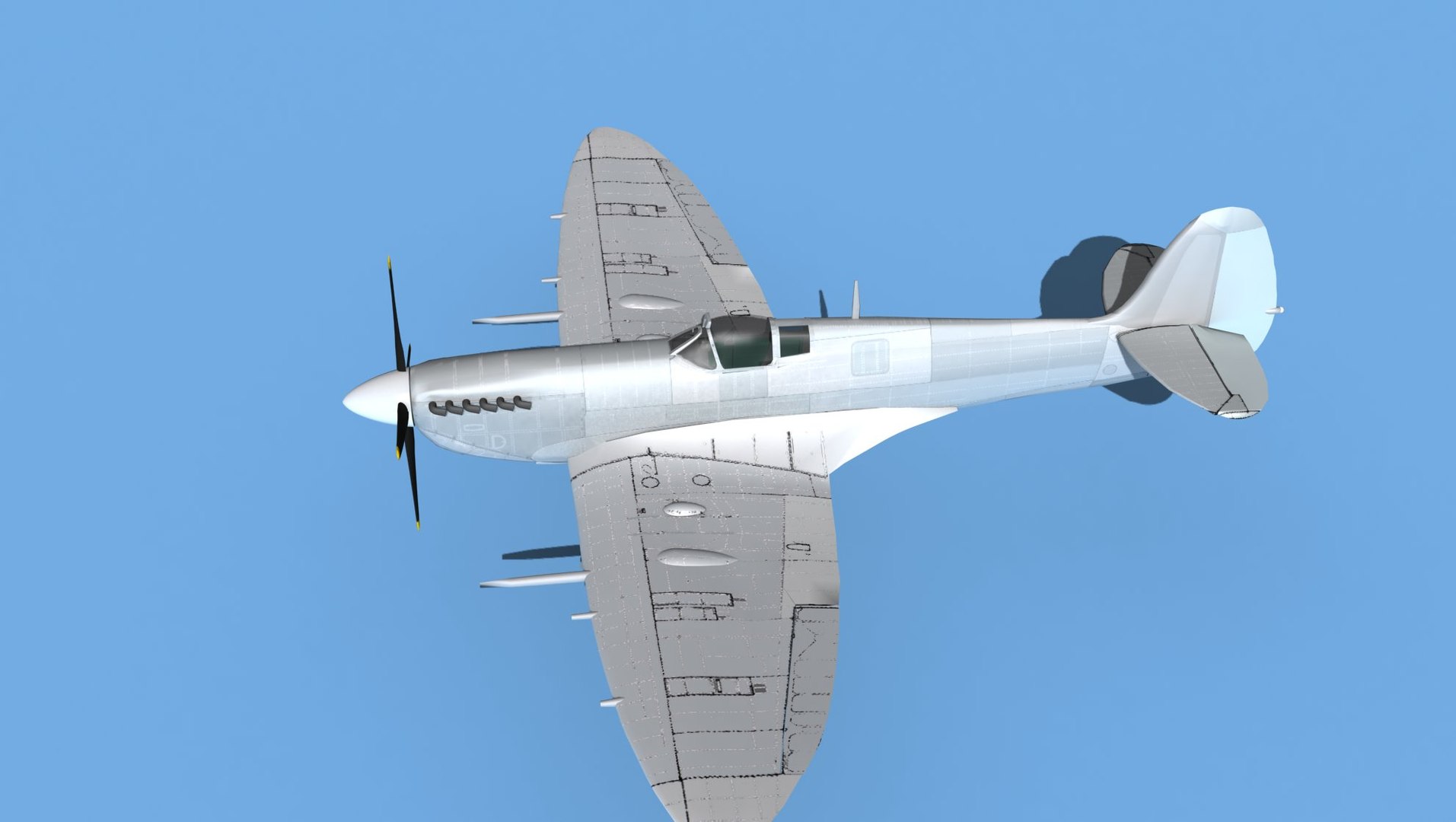 Supermarine Spitfire Mk IXb V00 3D Model - TurboSquid 1756958