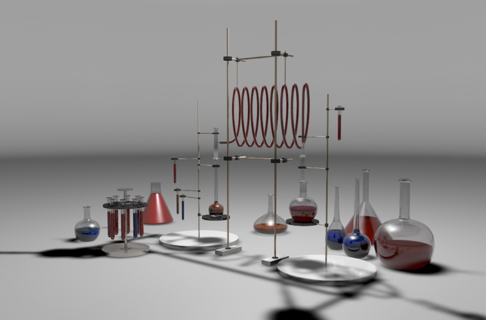 Test Tubes 3d Model