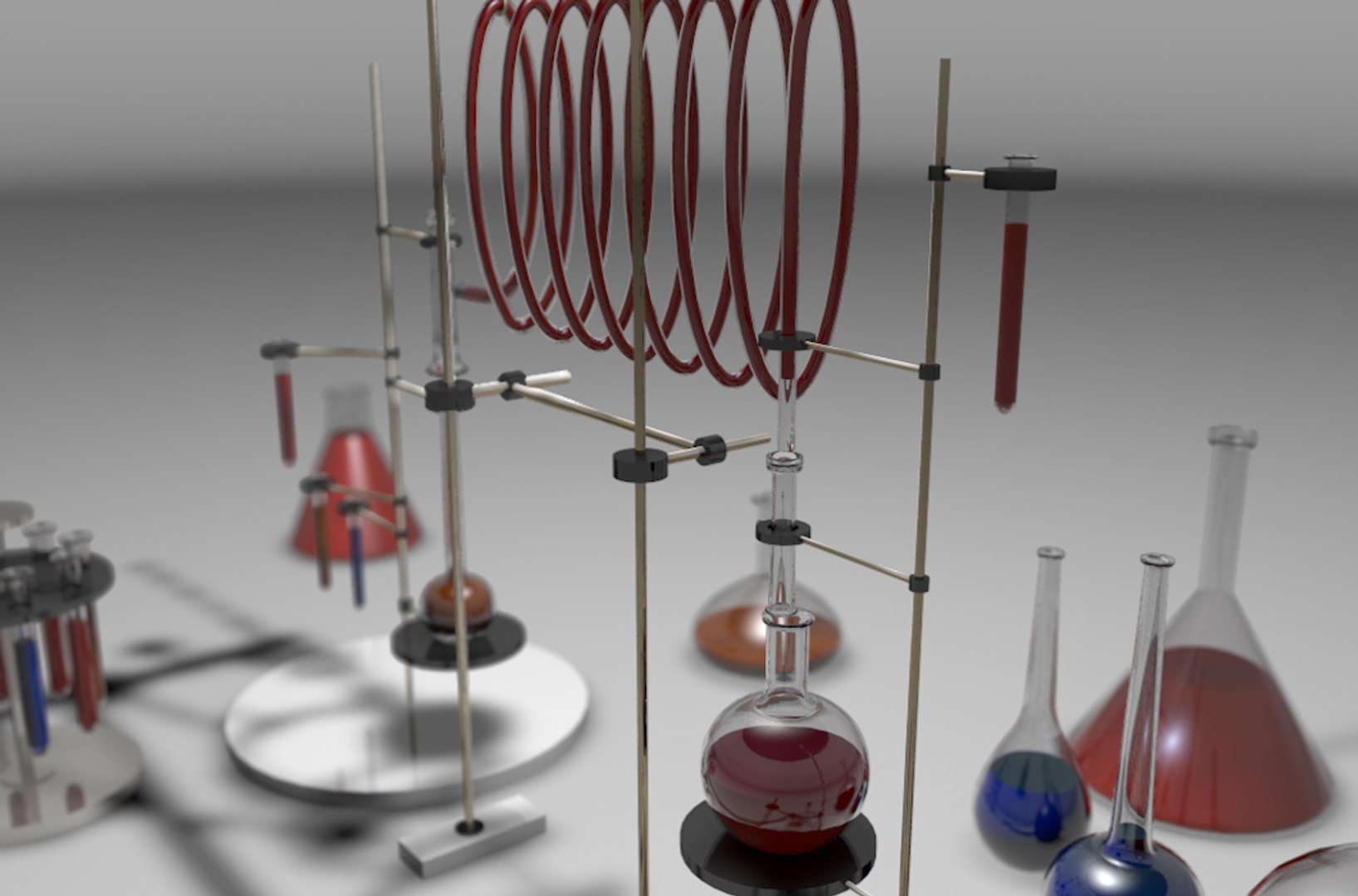 Test Tubes 3d Model