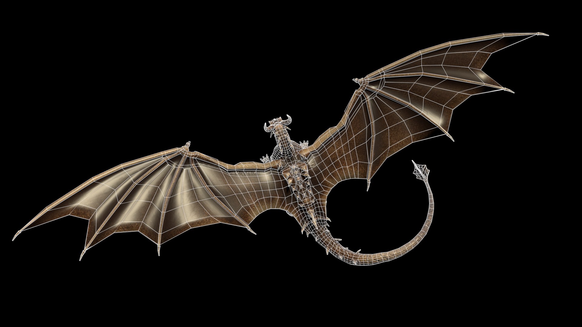 Mesh Dragon 4k Obj
