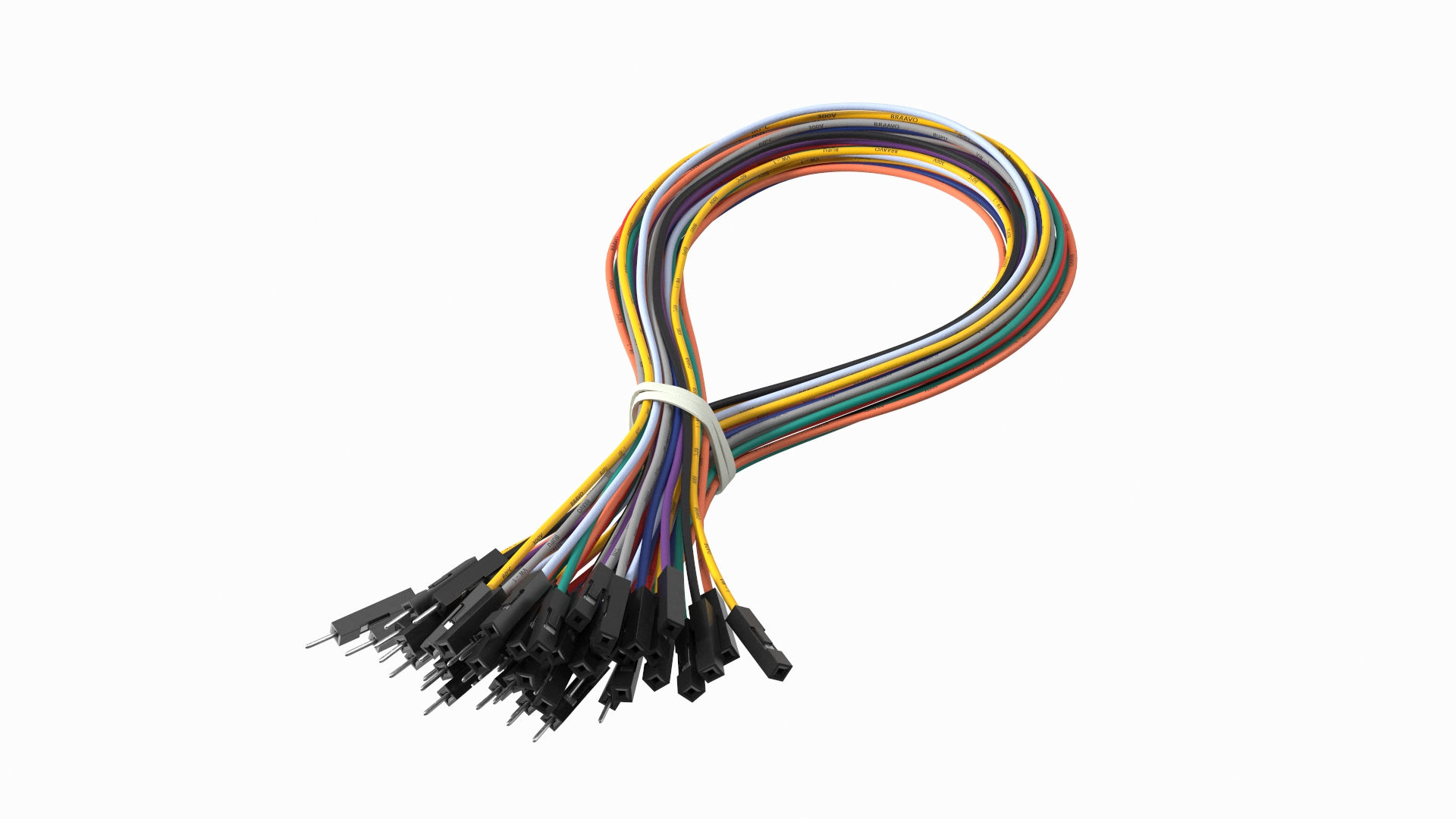 3D Jumper Wires Looped Multicolored - TurboSquid 1908066