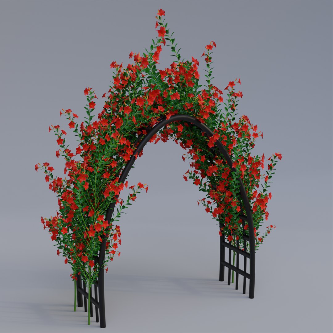 3D 3d Gate With Flower 01 - TurboSquid 2081974