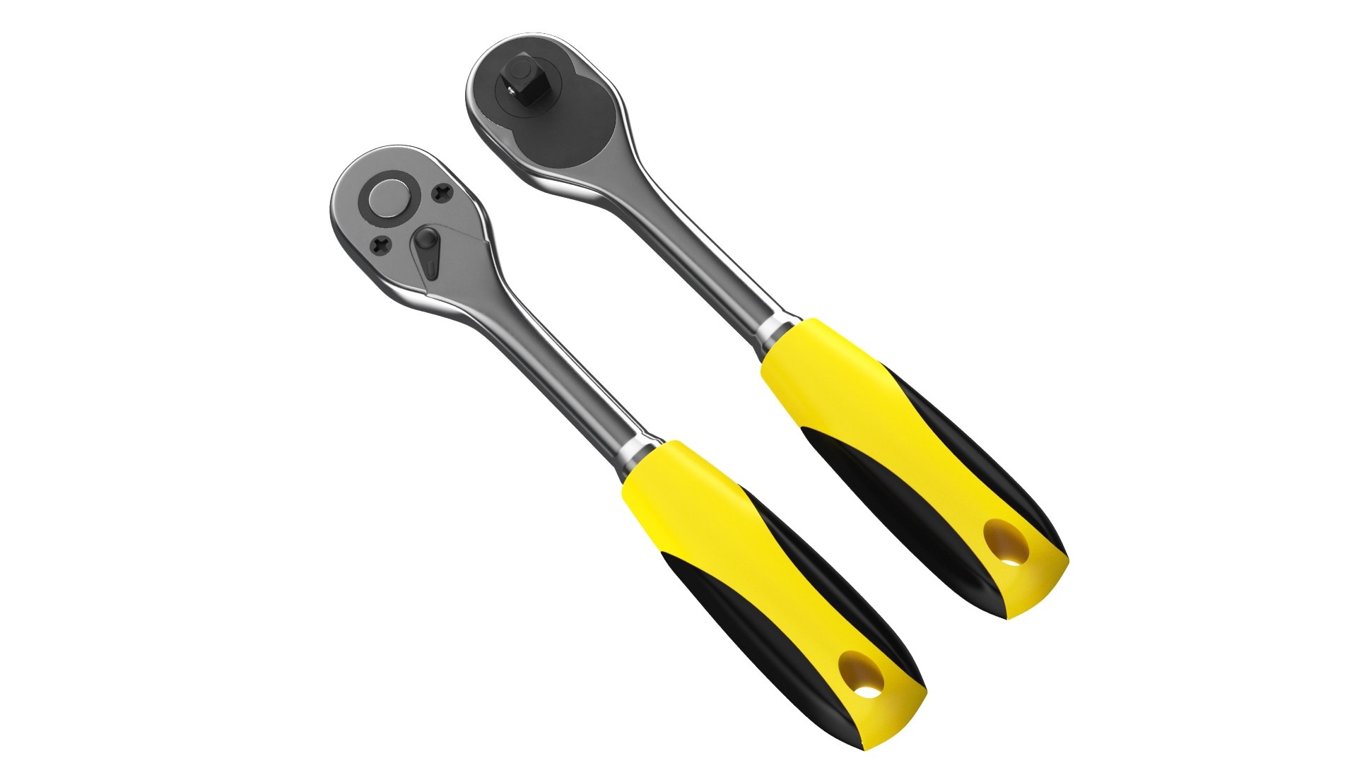 Detailed Yellow Socket Wrench 3D - TurboSquid 2156647