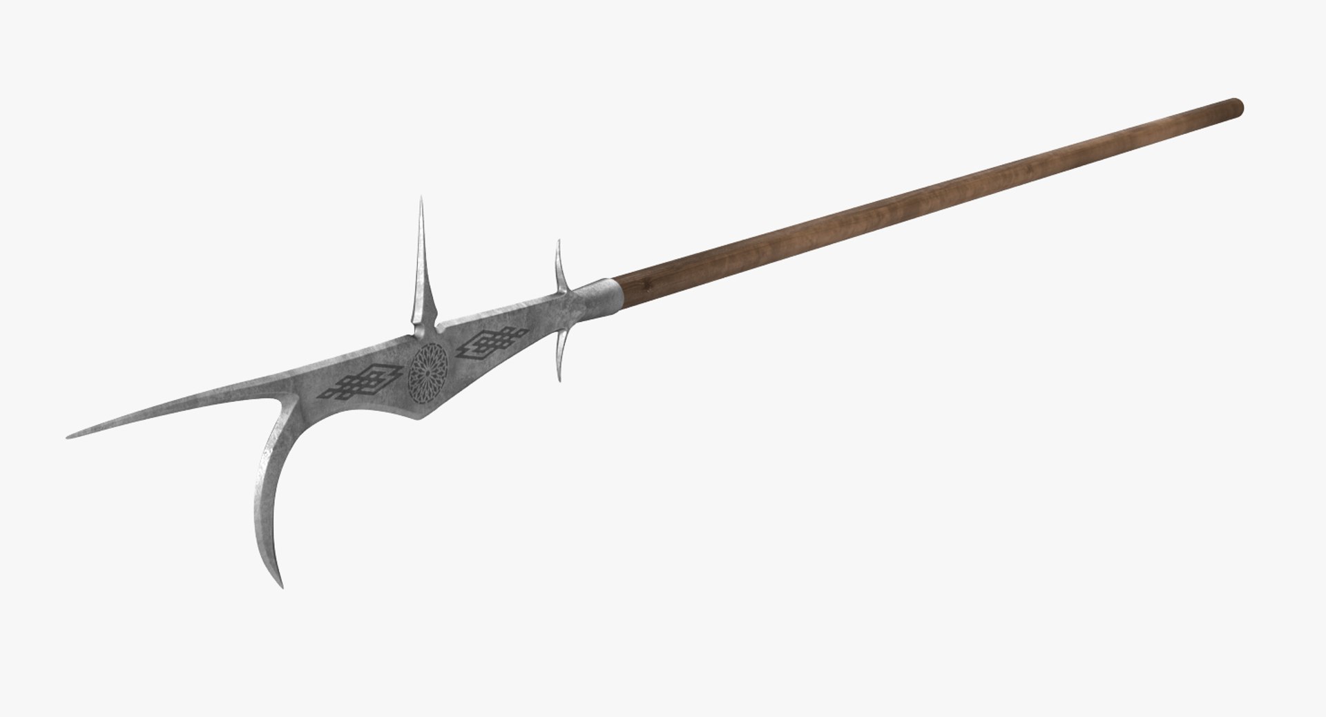 3d Model Guisarme Pole Weapon