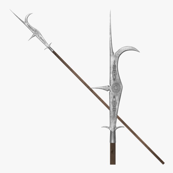 3d model guisarme pole weapon