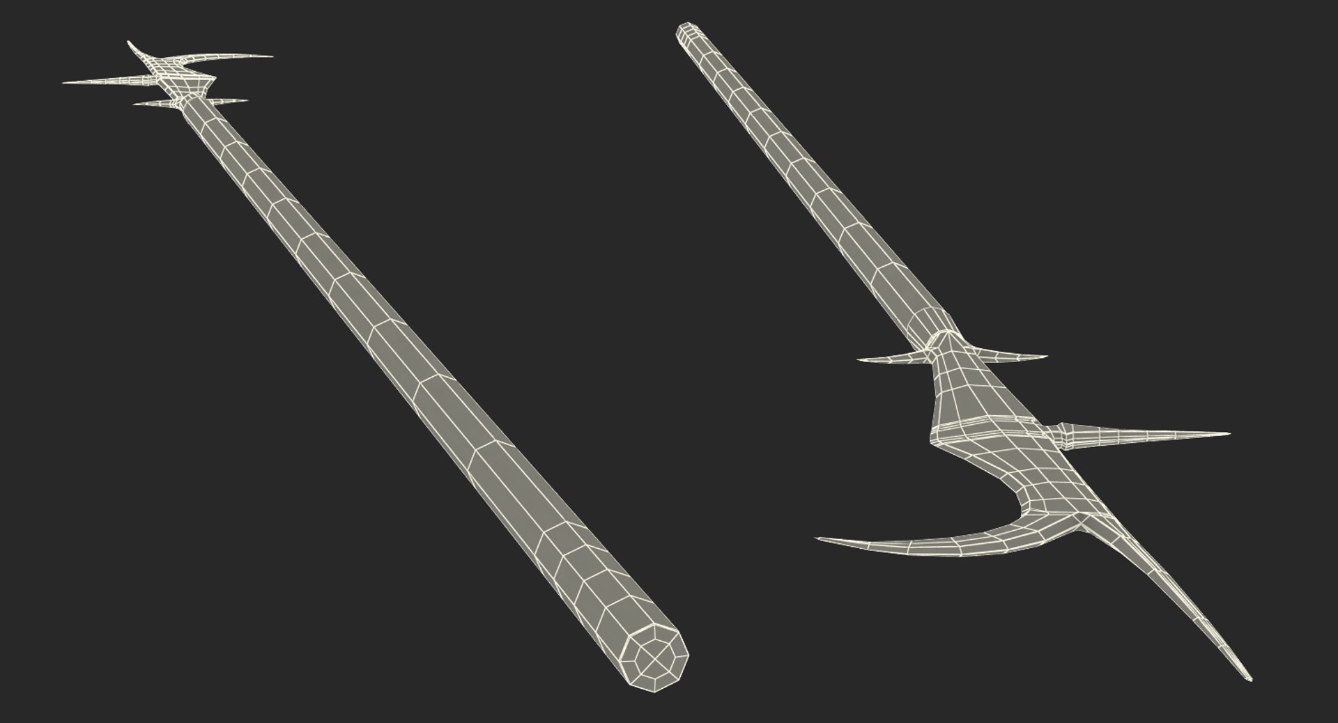 3d Model Guisarme Pole Weapon