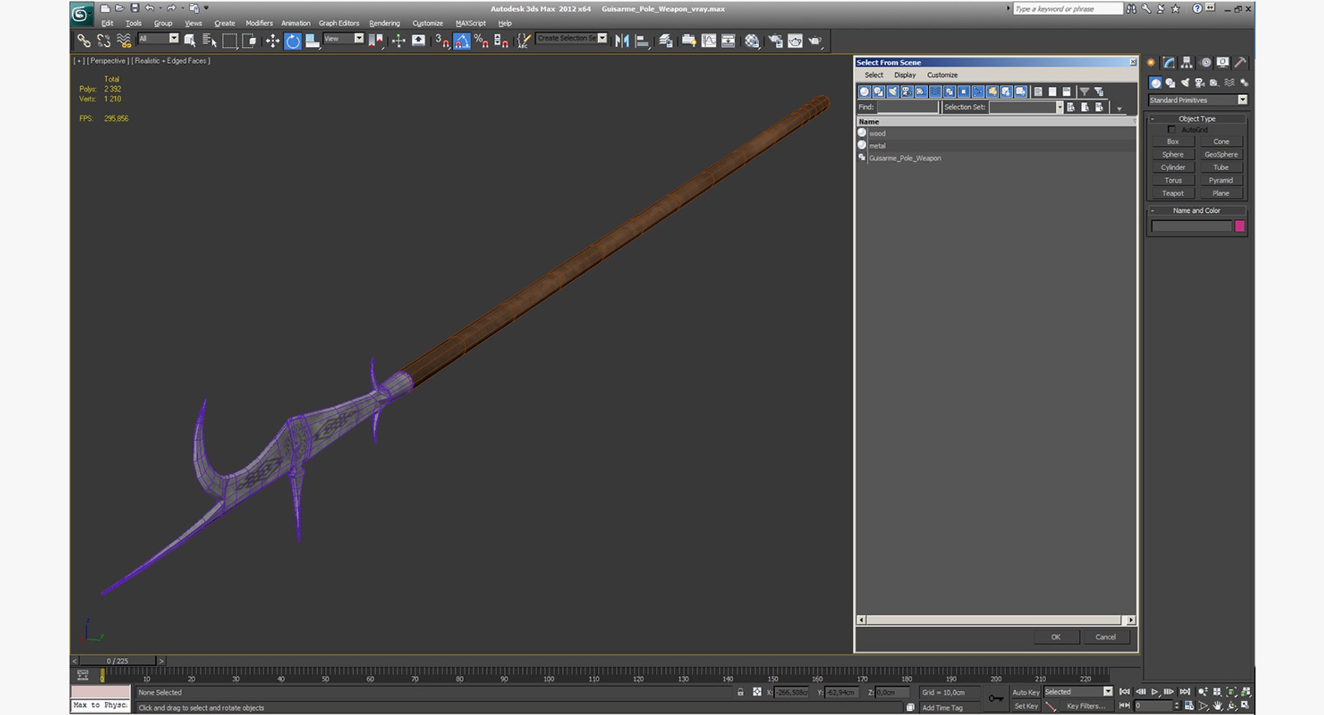 3d Model Guisarme Pole Weapon