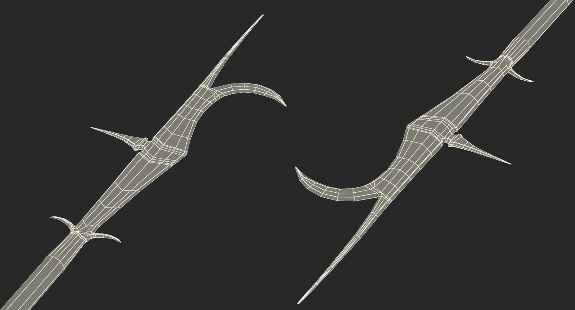 3d Model Guisarme Pole Weapon
